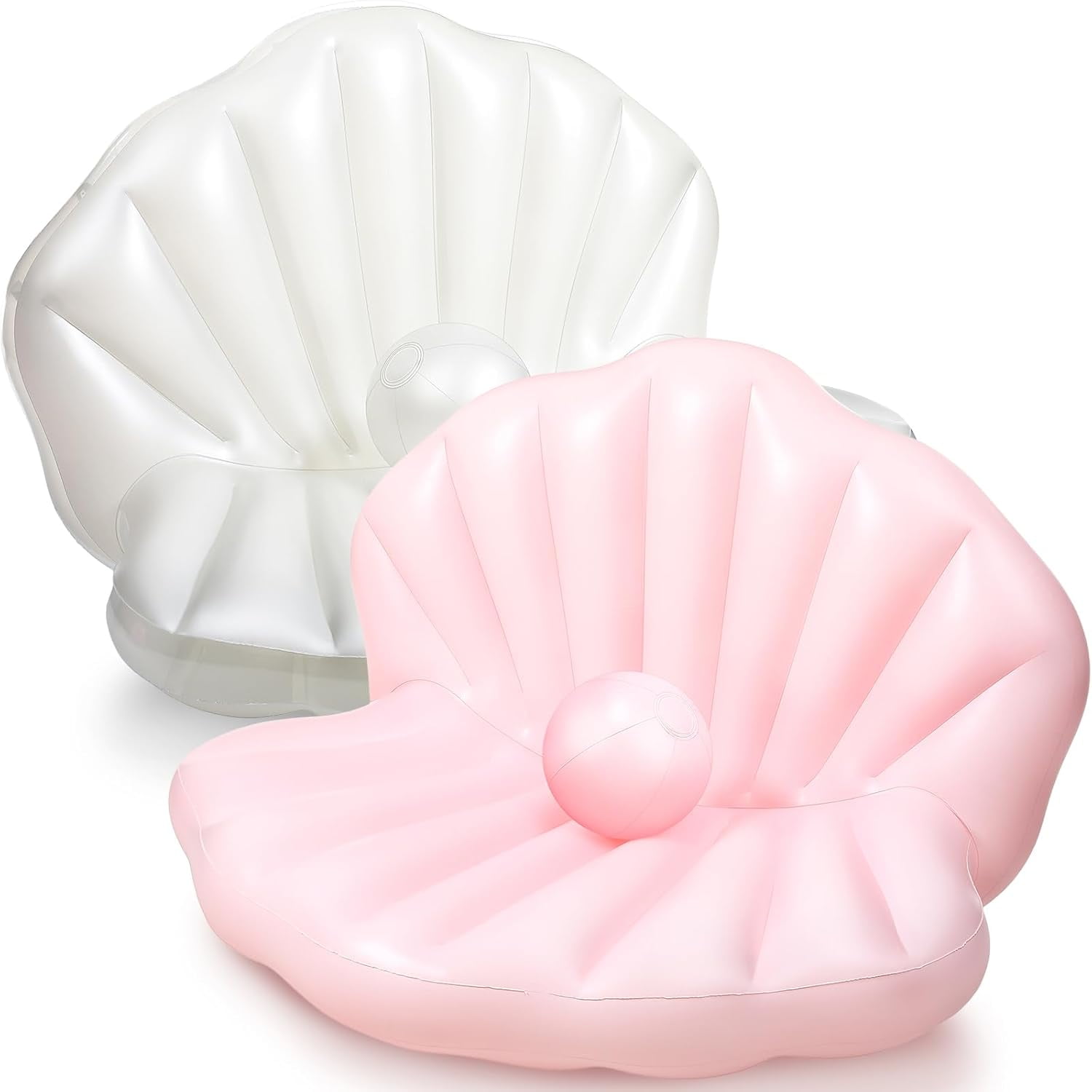2 Pack Inflatable Seashell Pool Float with Pearl Ball 55 Inch Birthday ...
