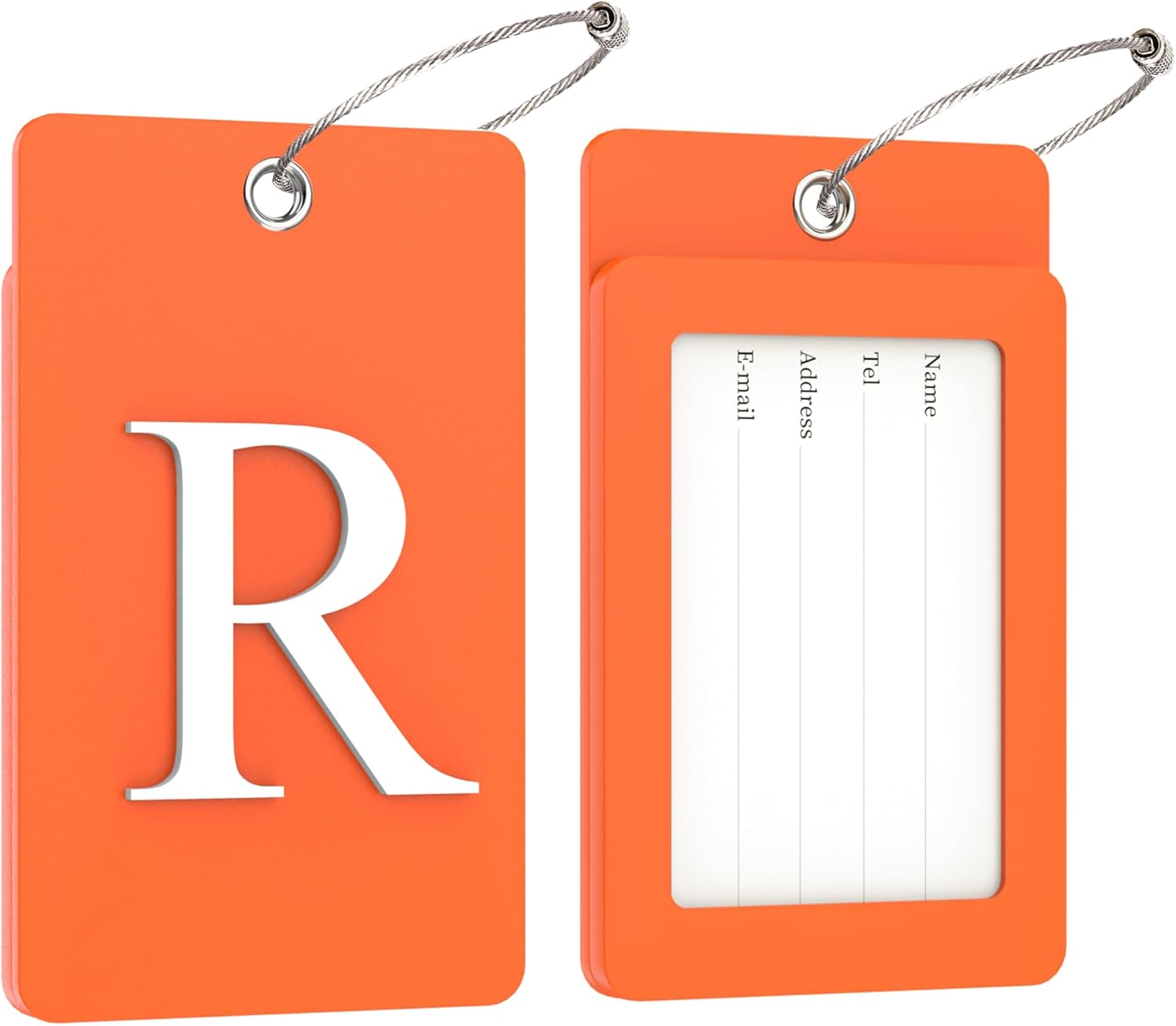 2 Pack Initial Luggage Tag, 26 Letter Travel Luggage Baggage ...