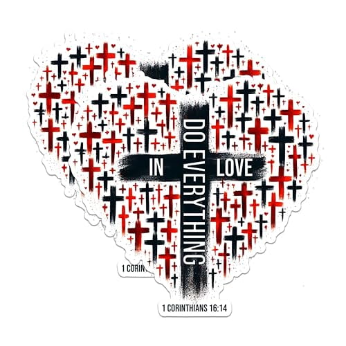 (2 Pack) Inspirational Christian Magnets - Heart Cross Magnets - Bible ...