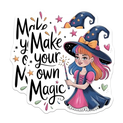 (2 Pack) Inspirational Quote Magnets - Motivational Witch - Fantasy Art ...