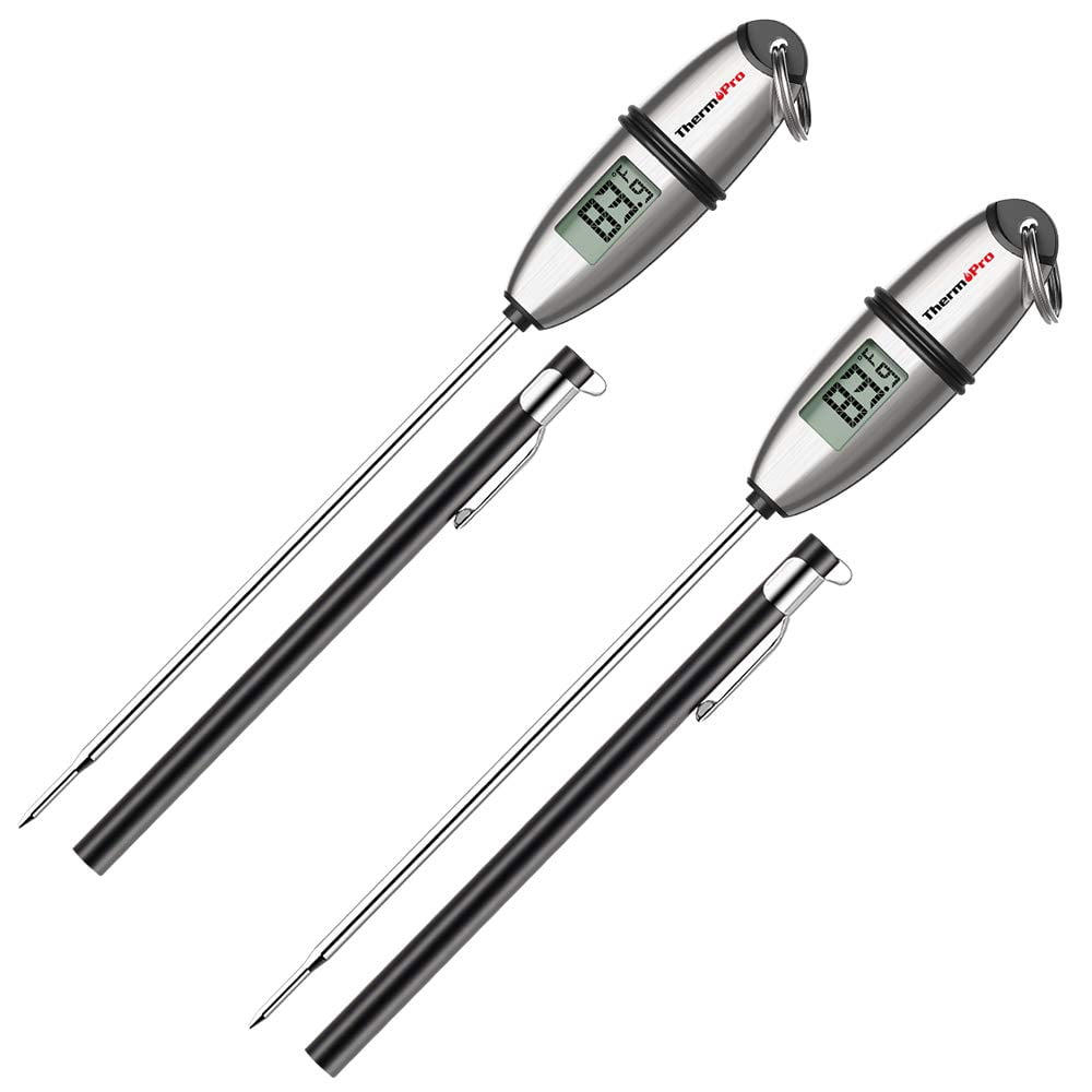 (2 Pack) Instant Read Meat Thermometer Digital Cooking Food Thermometer ...