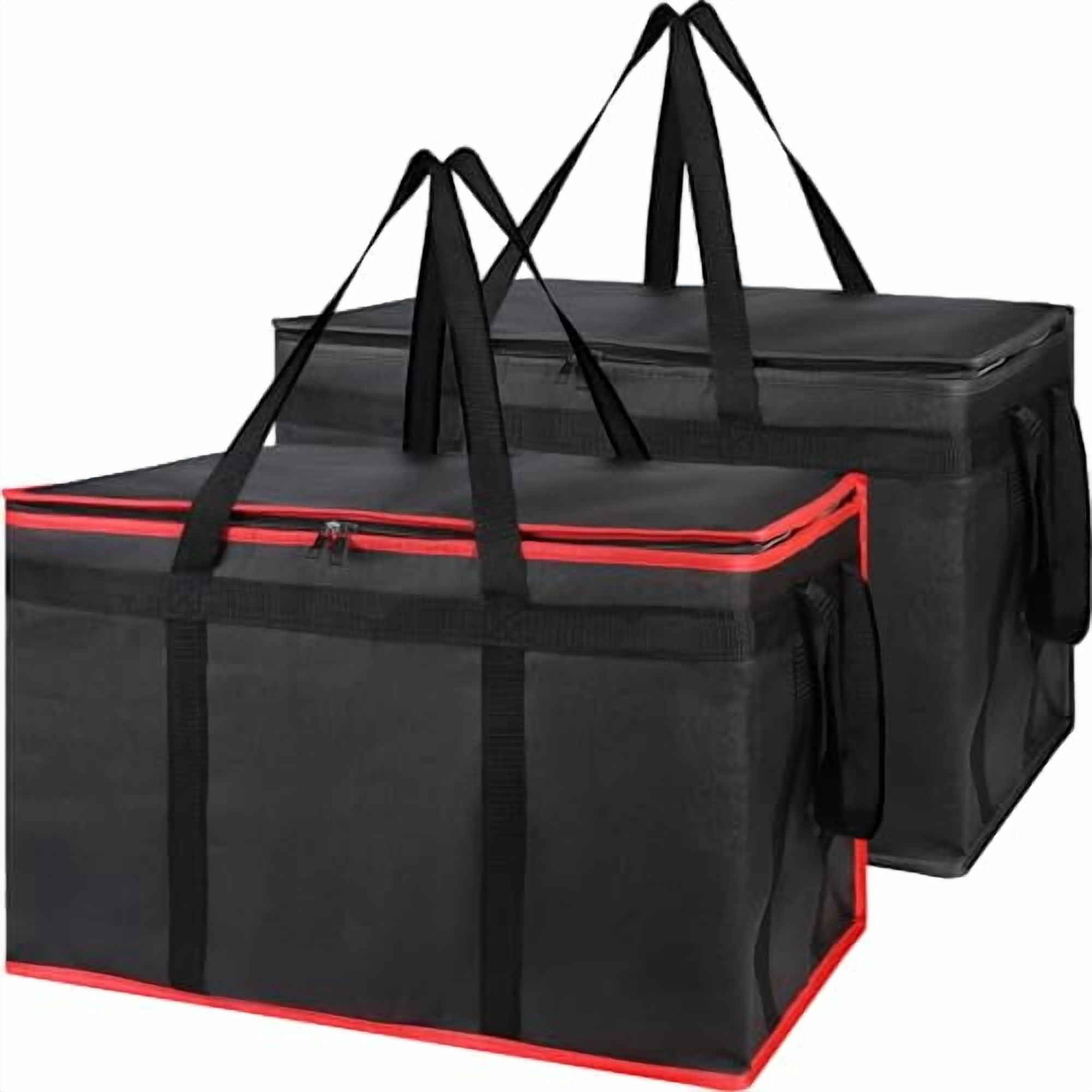 2-Pack Insulated Food Delivery Bag, XXX-Large Meal Grocery Tote ...