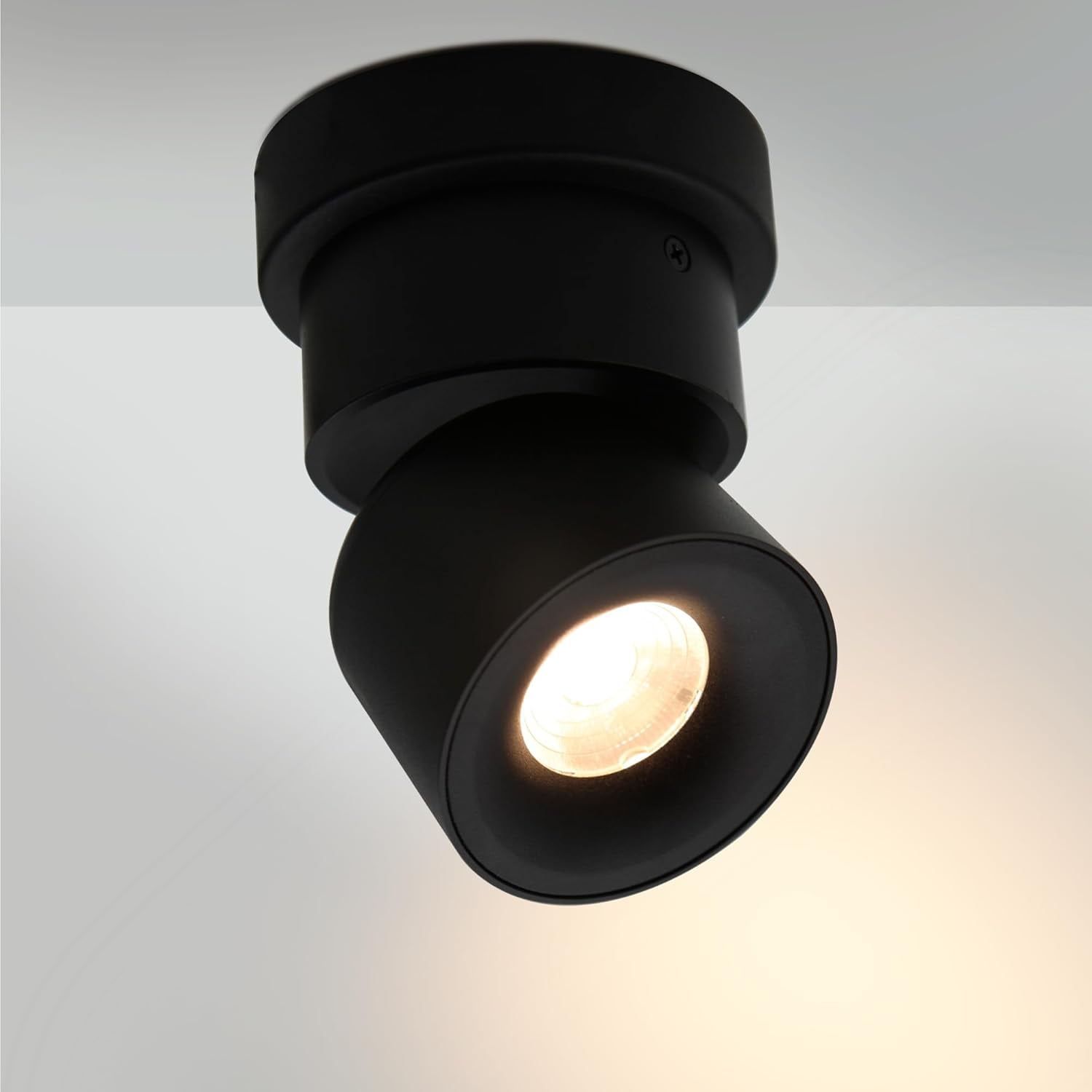 2 Pack Integrated LED Spotlight Fixture, Matte Black Rotatable Dimmable ...