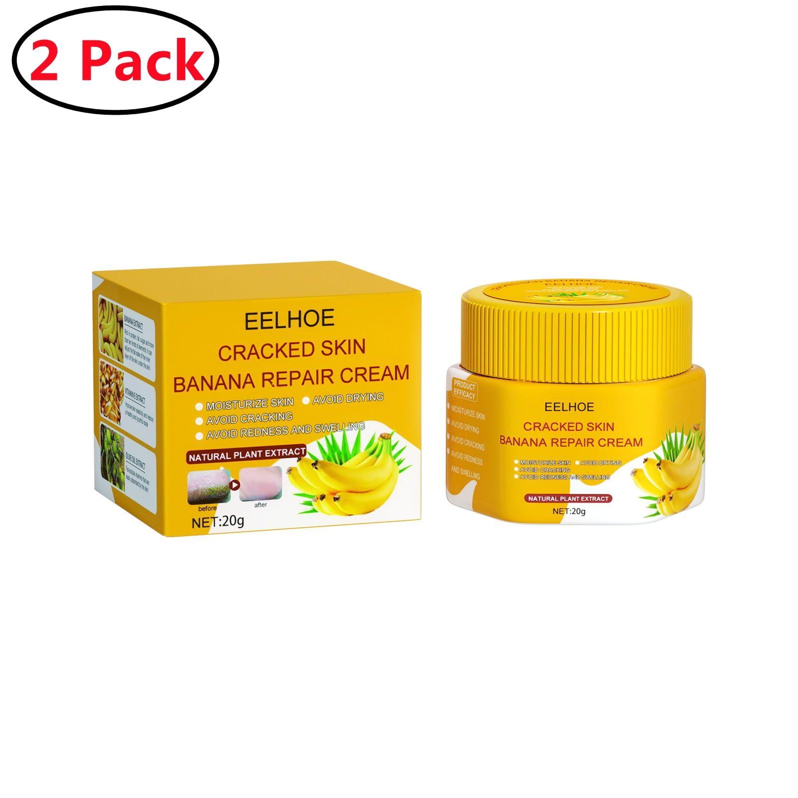2 Pack Intensive Foot Cream Intensely Hydrates Moisturizes And Heals Dry Cracked Heels And Feet