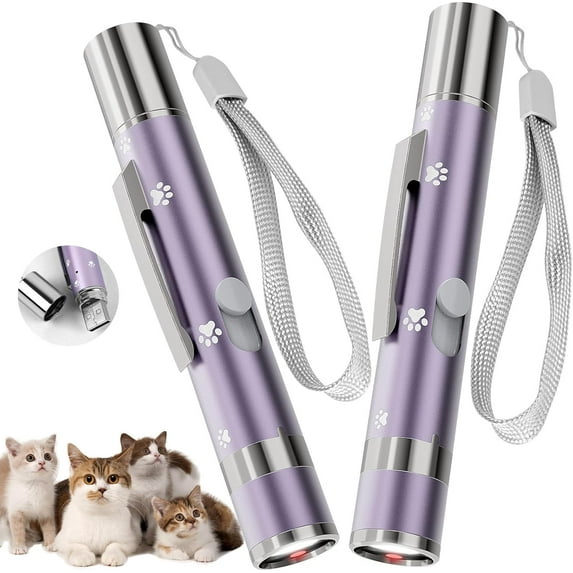 2 Pack Interactive Red Light Pointer – 7 Adjustable Patterns ...