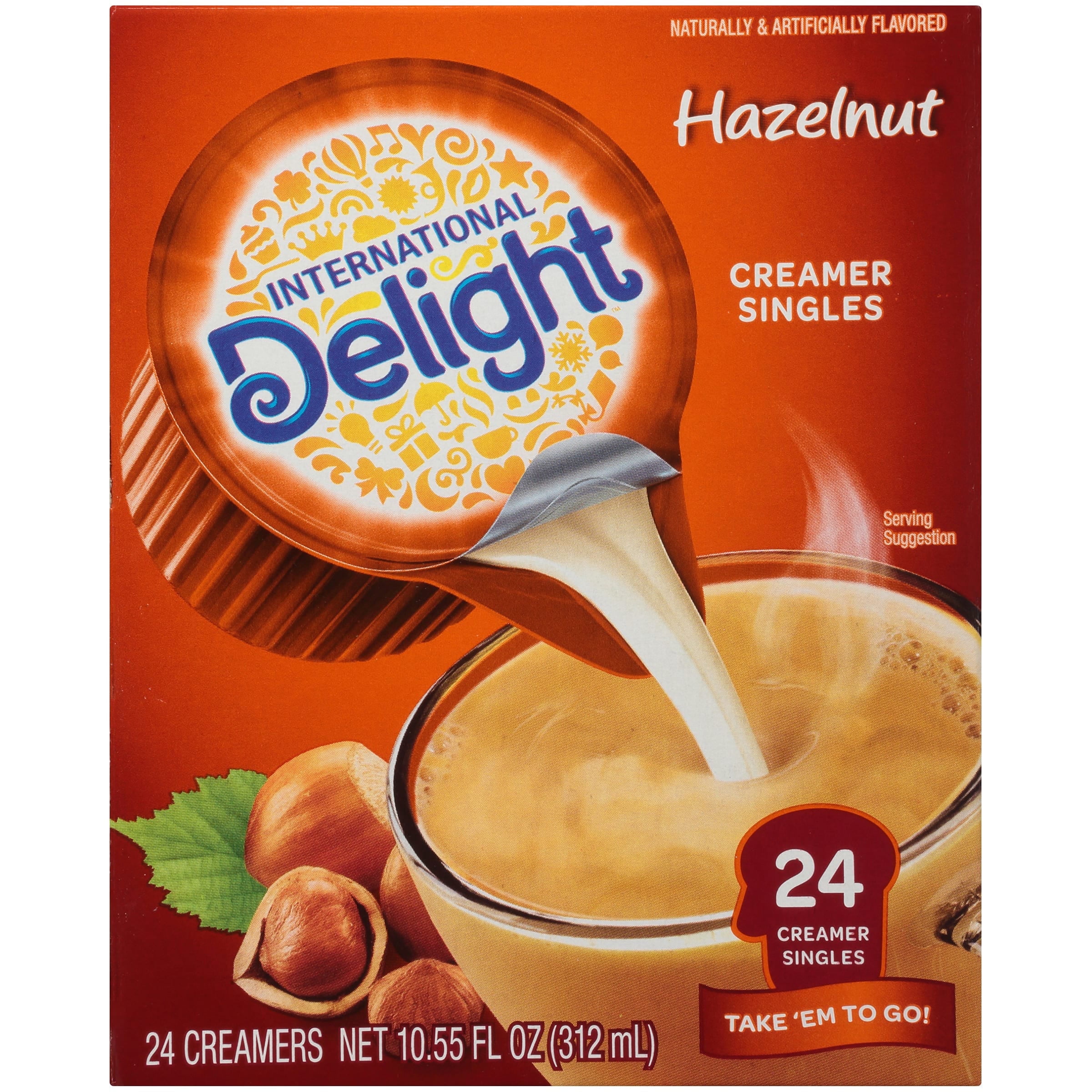 ( 2 Pack ) International Delight Coffee Creamer Singles, Hazelnut, 24 ...