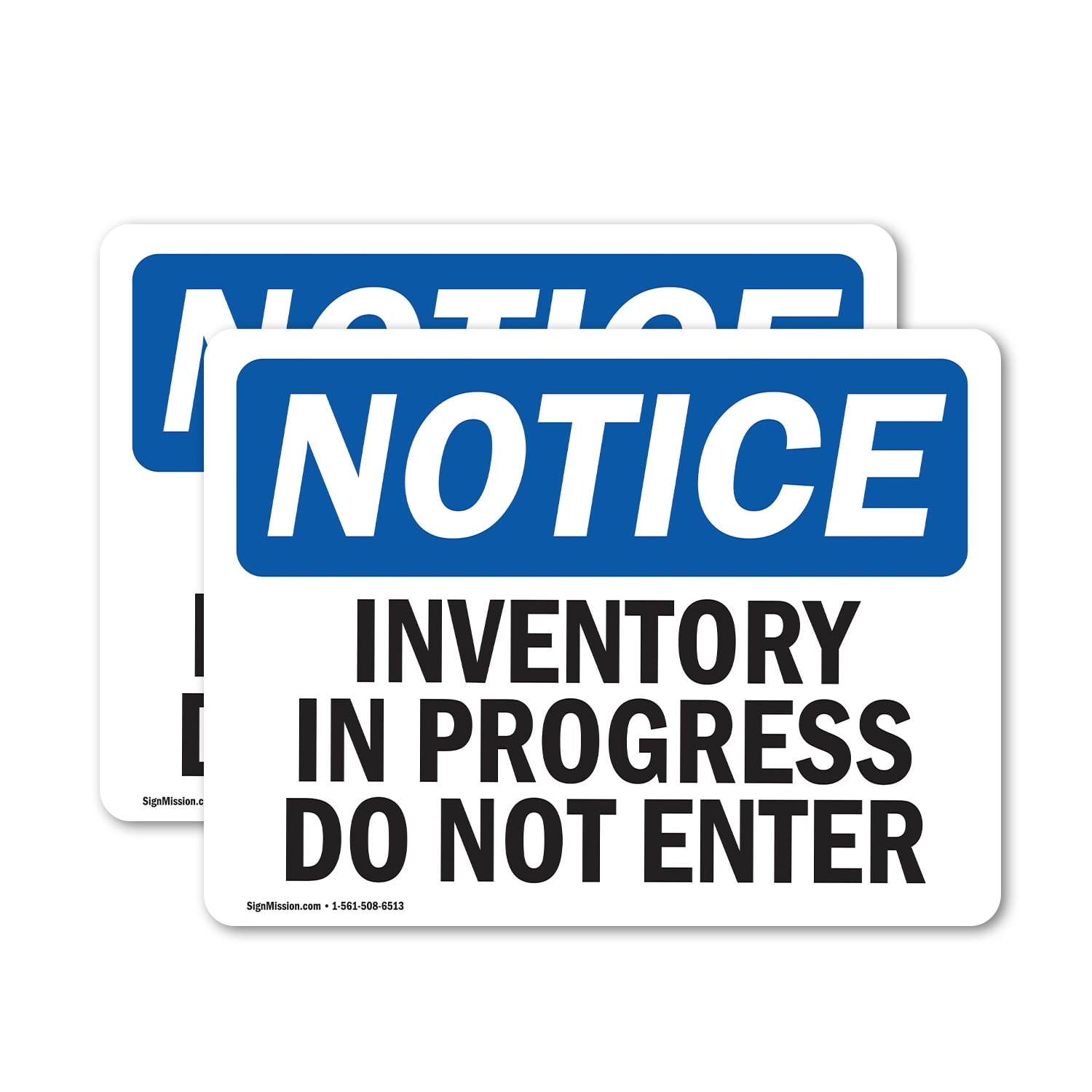 (2 Pack) Inventory In Progress Do Not Enter OSHA Notice Sign 5 Inch X 3 ...