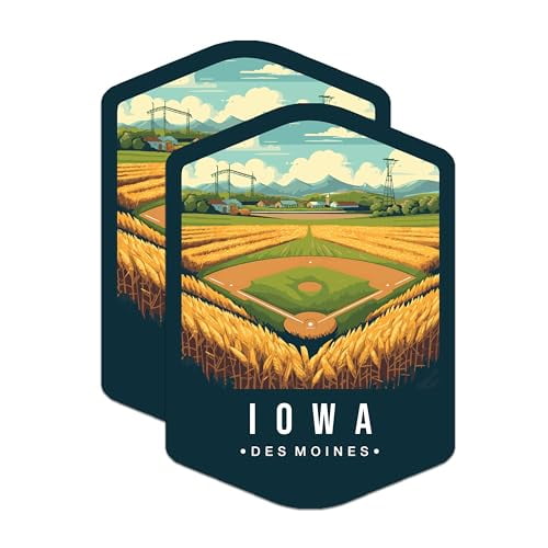 (2 Pack) Iowa State and Capitol Stickers - IA State Sticker - Choose ...