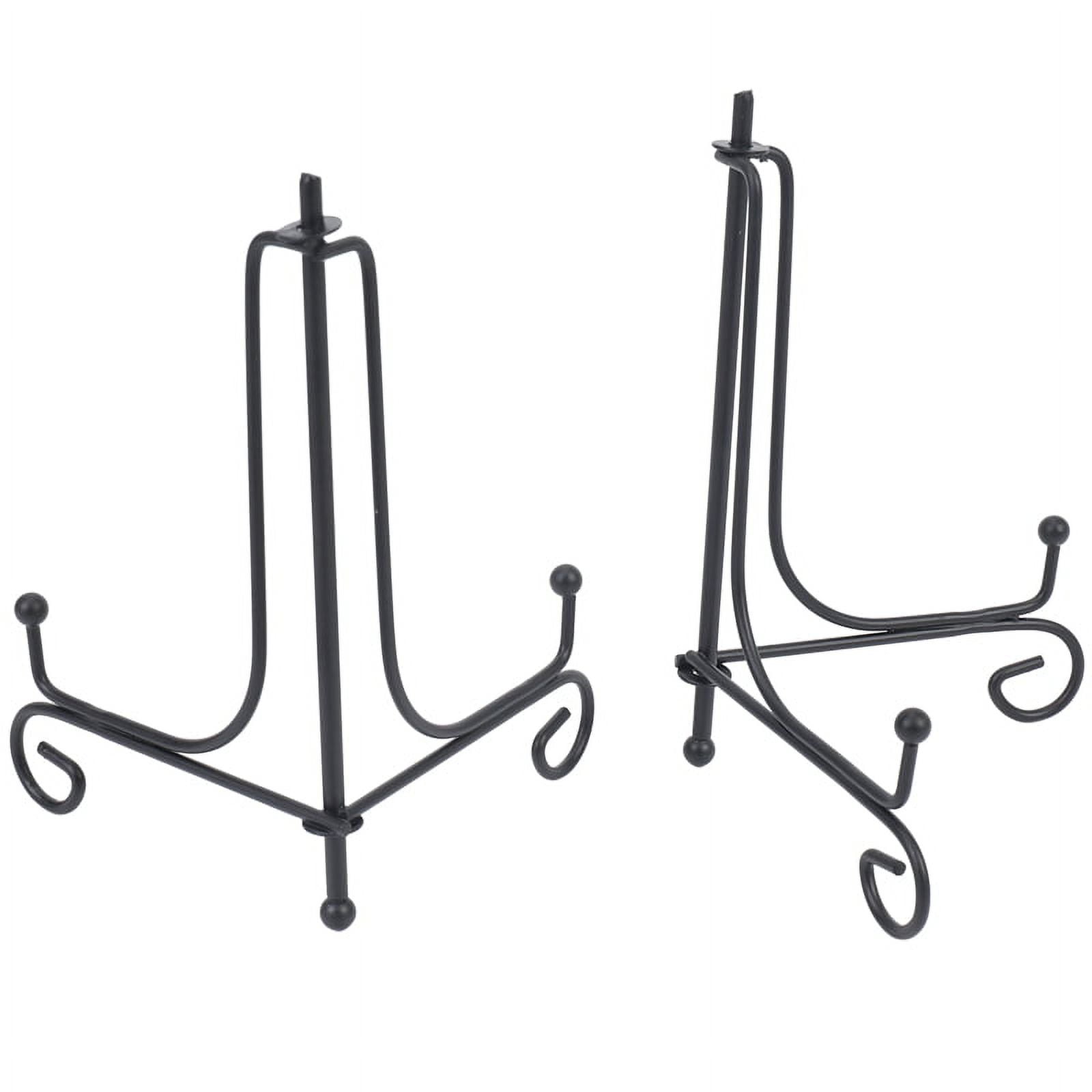 (2 Pack)Iron Display Stand, Black Iron Easel Plate Display Photo Holder ...