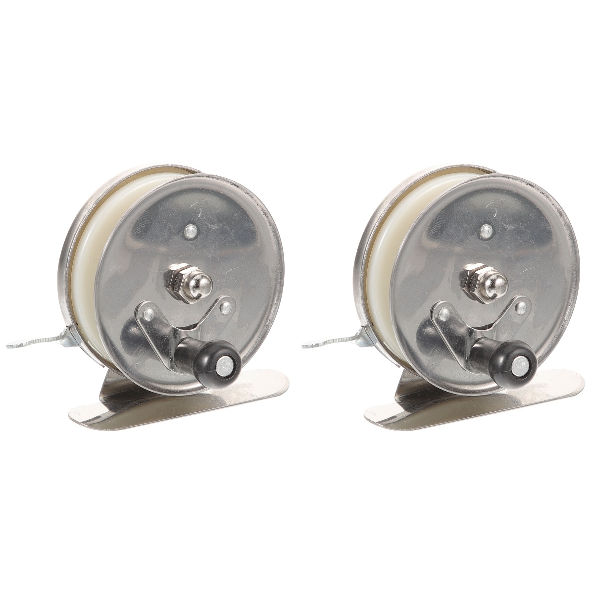 2 Pack Iron Fly Reel Outdoor Fishing Supply Pole Toys Silver - Walmart.com