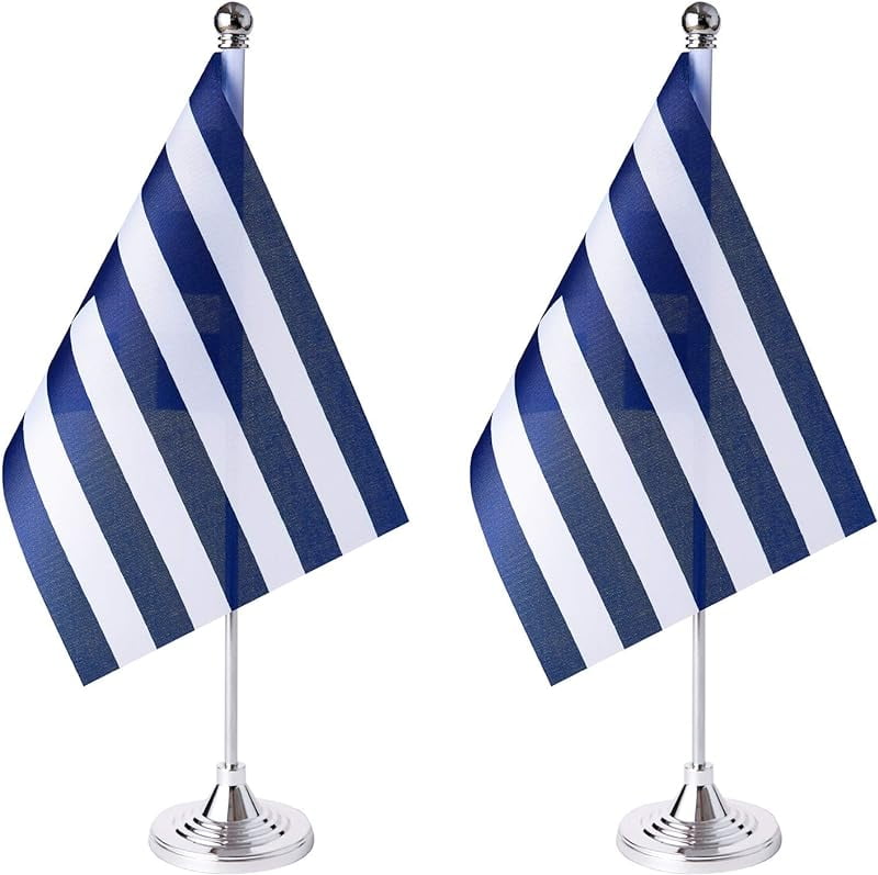 2 Pack Israel flag Israeli Table Flag Small Mini Israeli Desk Flags ...