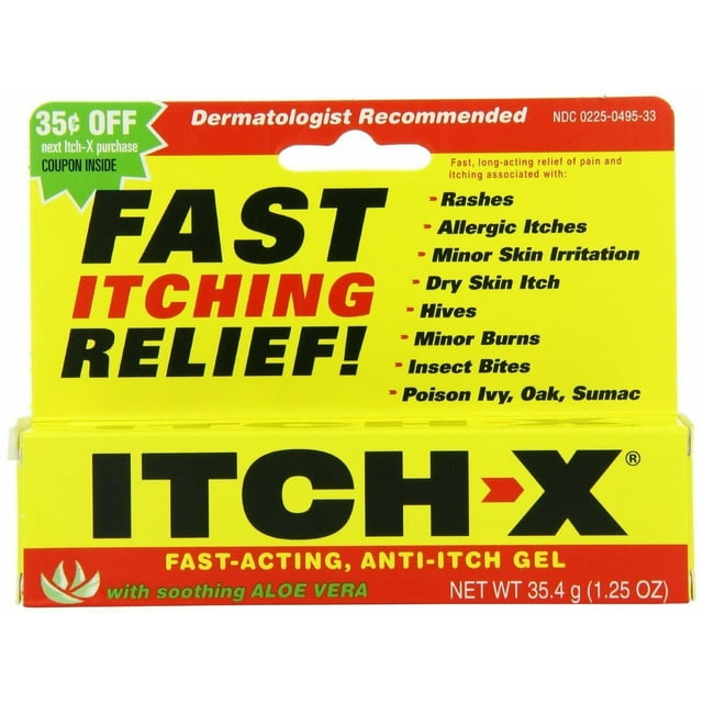 Itch-X Anti-Itch Gel, Fast Relief for Bites, Rashes, Dry Skin, Hives, 2 ...