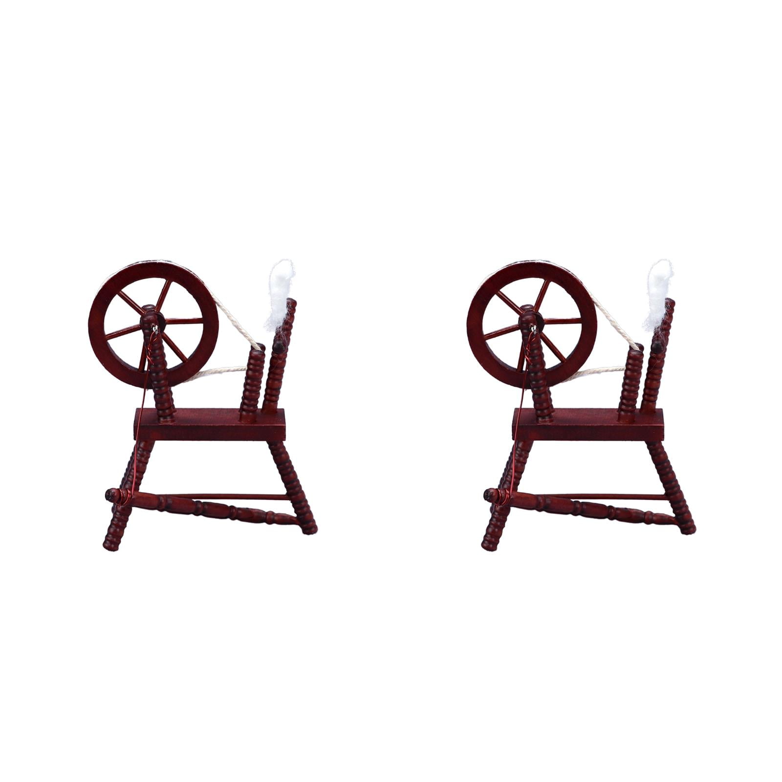 2 Pack Items Model Vintage Spinning Wheel Hand Reeling Machine ...