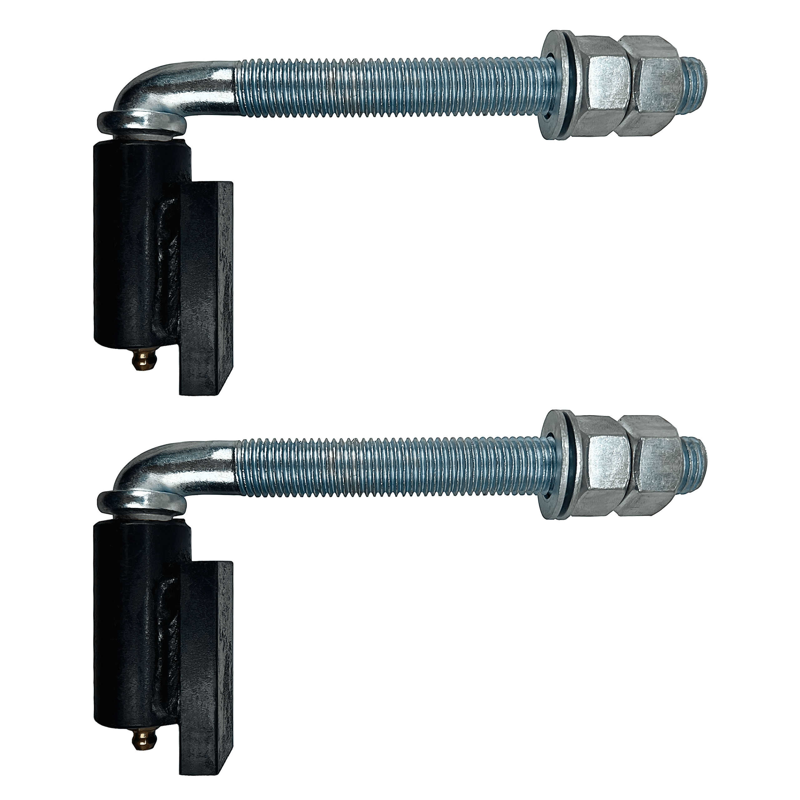2 Pack - J Bolt Gate Hinge – 5/8” – Adjustable Weldable Hinge – Ball ...