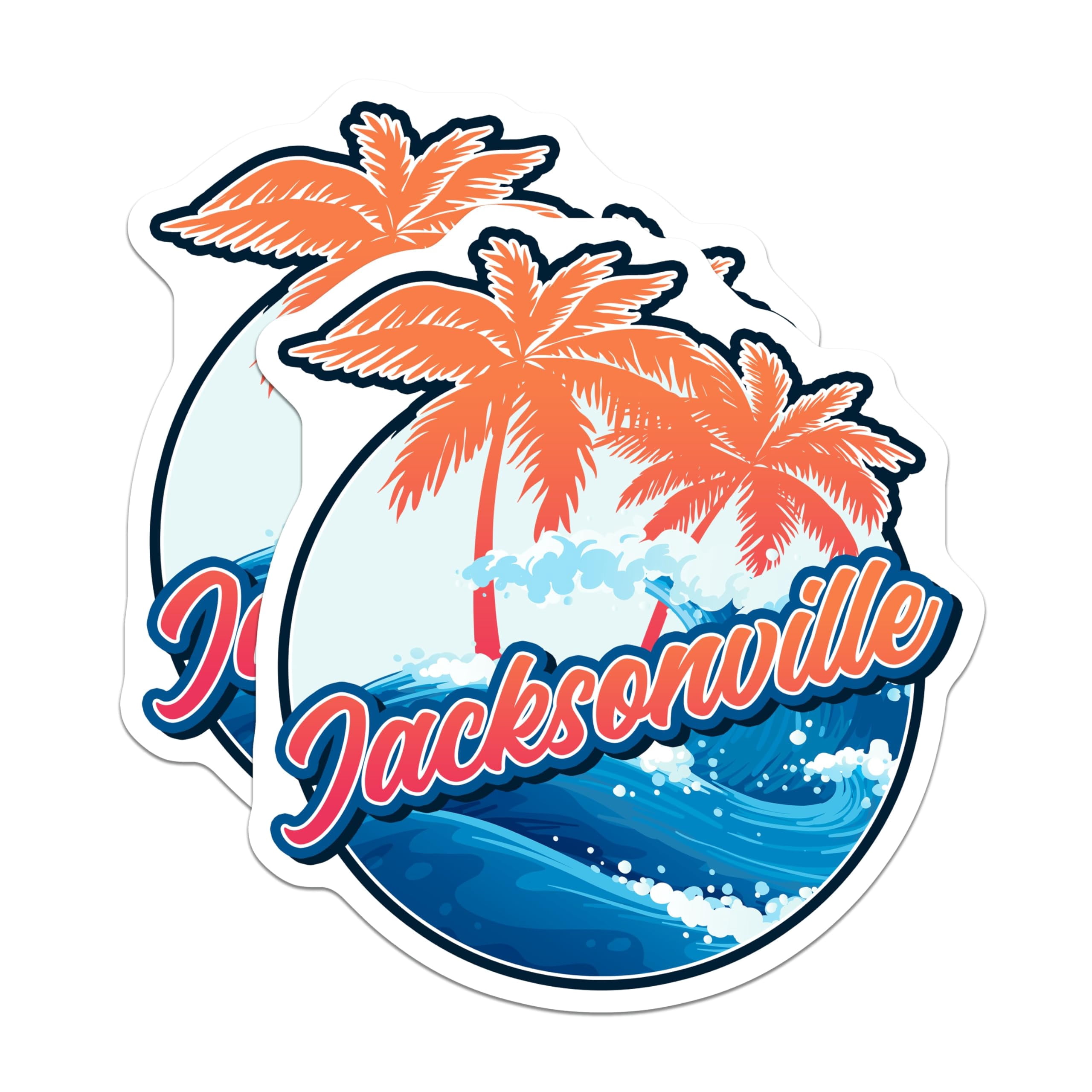 (2 Pack) Jacksonville Florida Magnets - Beach Palm Tree - Jacksonville ...