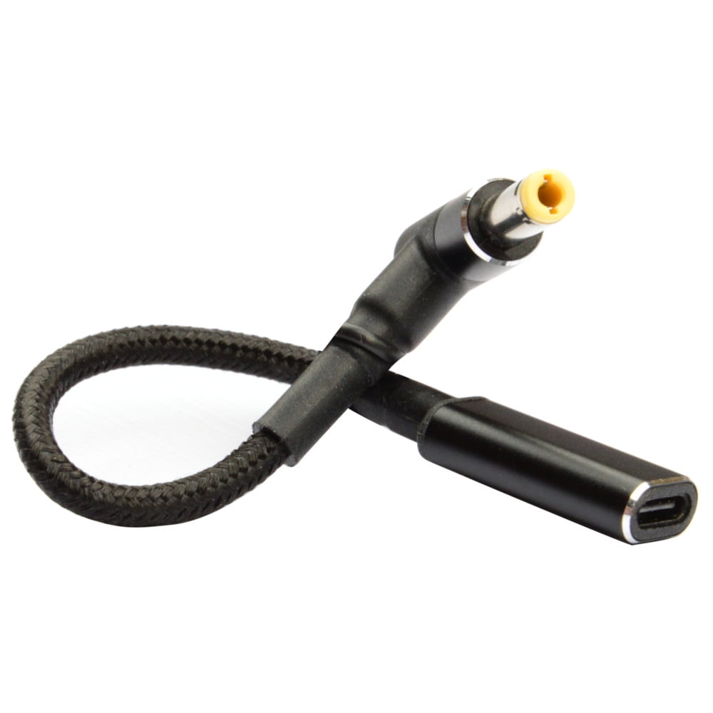 (2-Pack) JacobsParts USB-C Type C Female Input to 5.5x2.5mm Right Angle ...