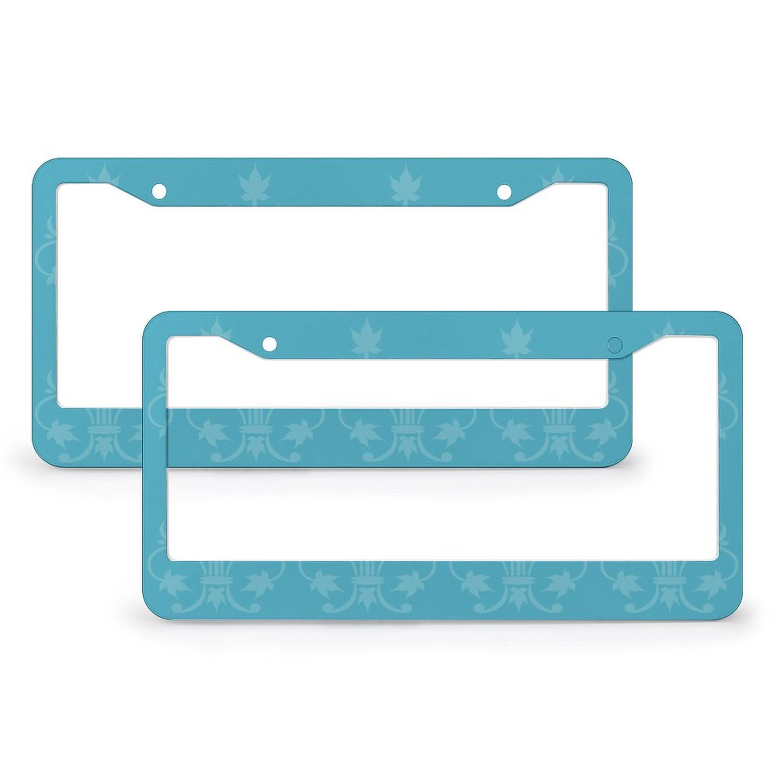 2 Pack Jacquard Damask License Plate Frames Vintage Floral Foliage ...