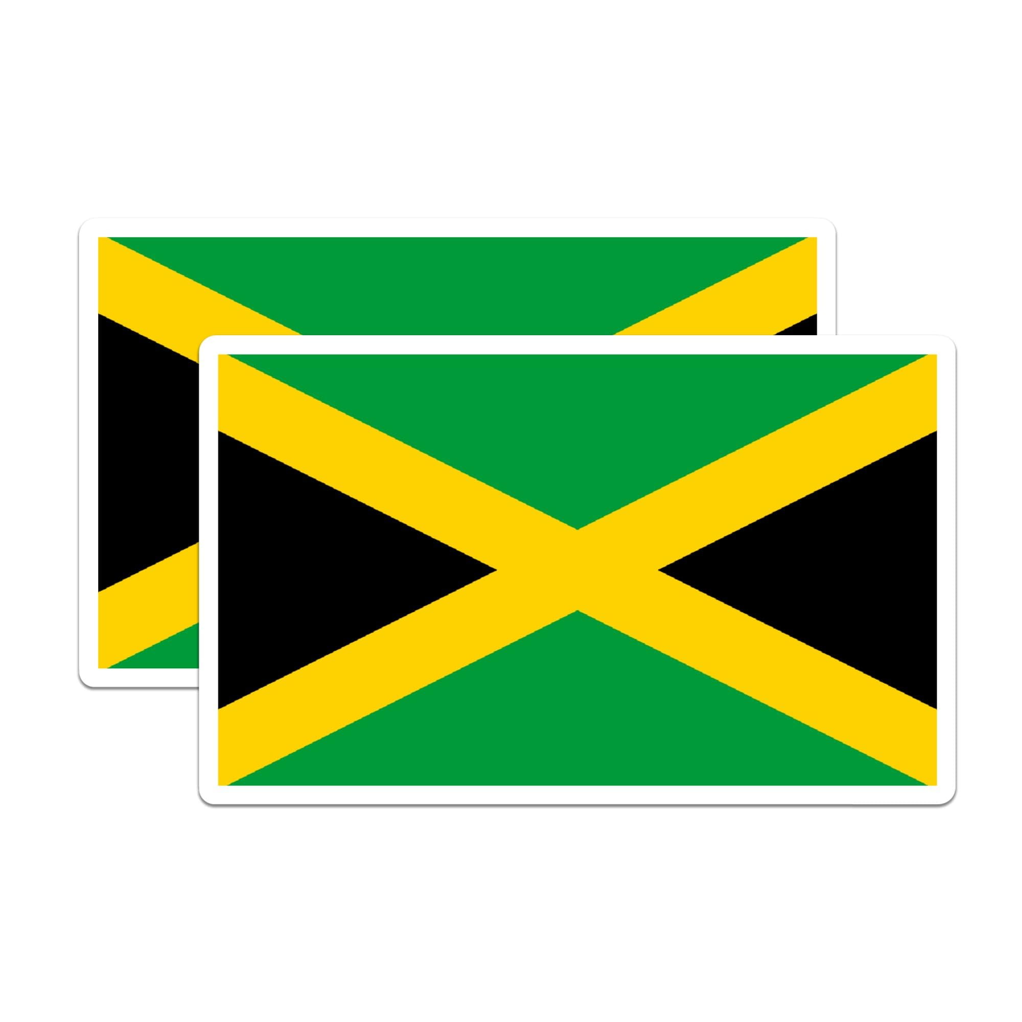 (2 Pack) Jamaican World Flag Stickers - Pride - 5 Inches On Longest ...
