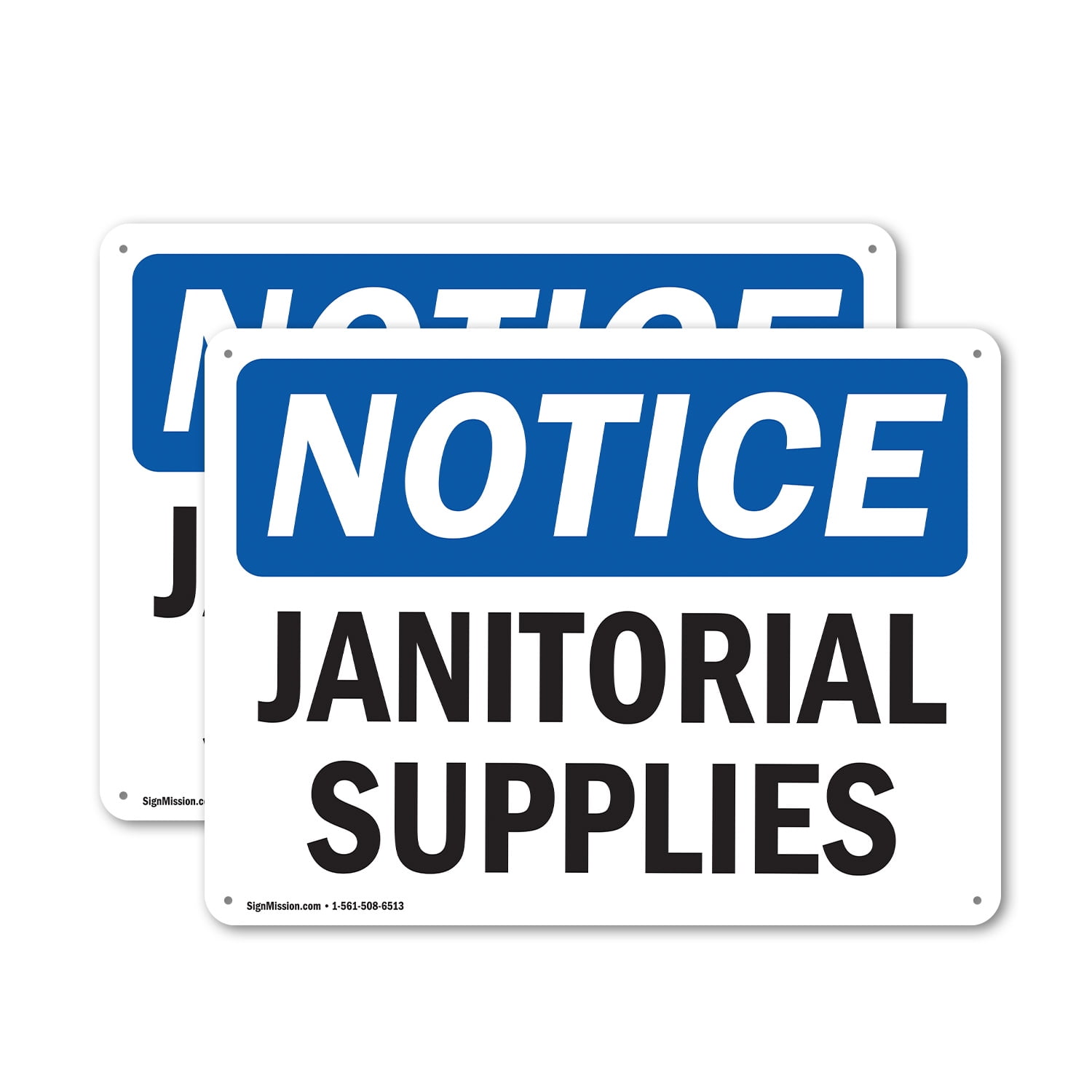 (2 Pack) Janitorial Supplies OSHA Notice Sign 24 Inch X 18 Inch Indoor ...