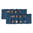 2 Pack Japanese Valance for Window Oriental Torii Gate Fox Mask Geta ...