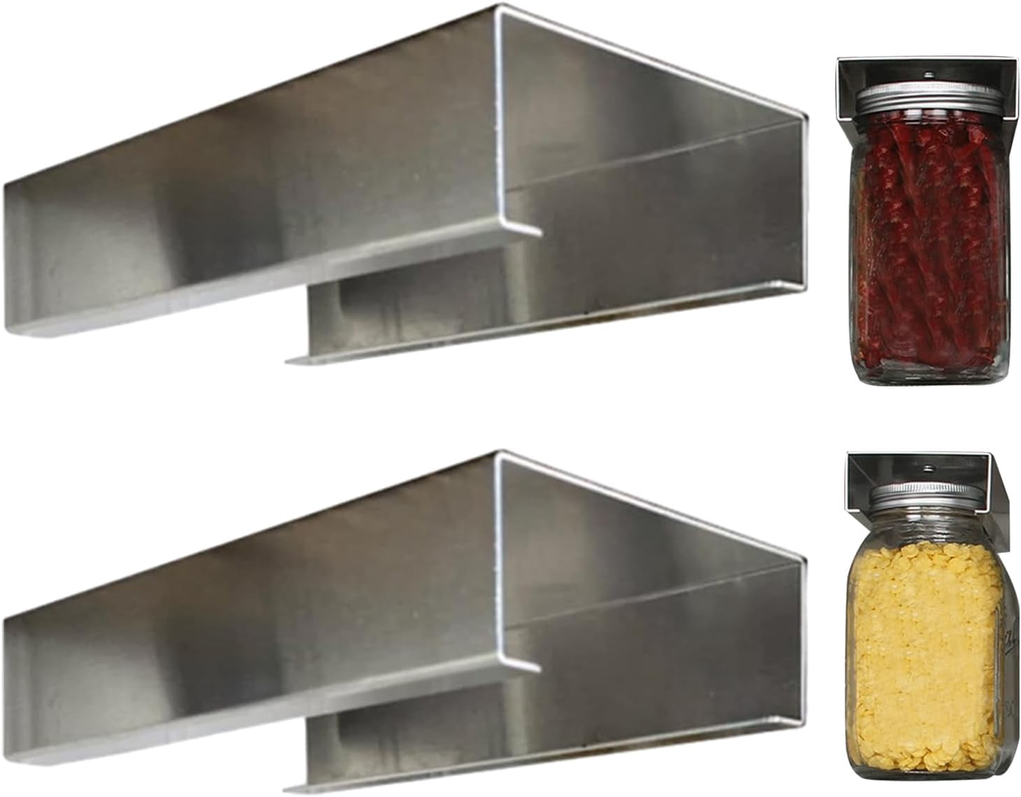 2-Pack Jars Hanger, Kitchen Accessories Unique Jar Holder Organizer ...