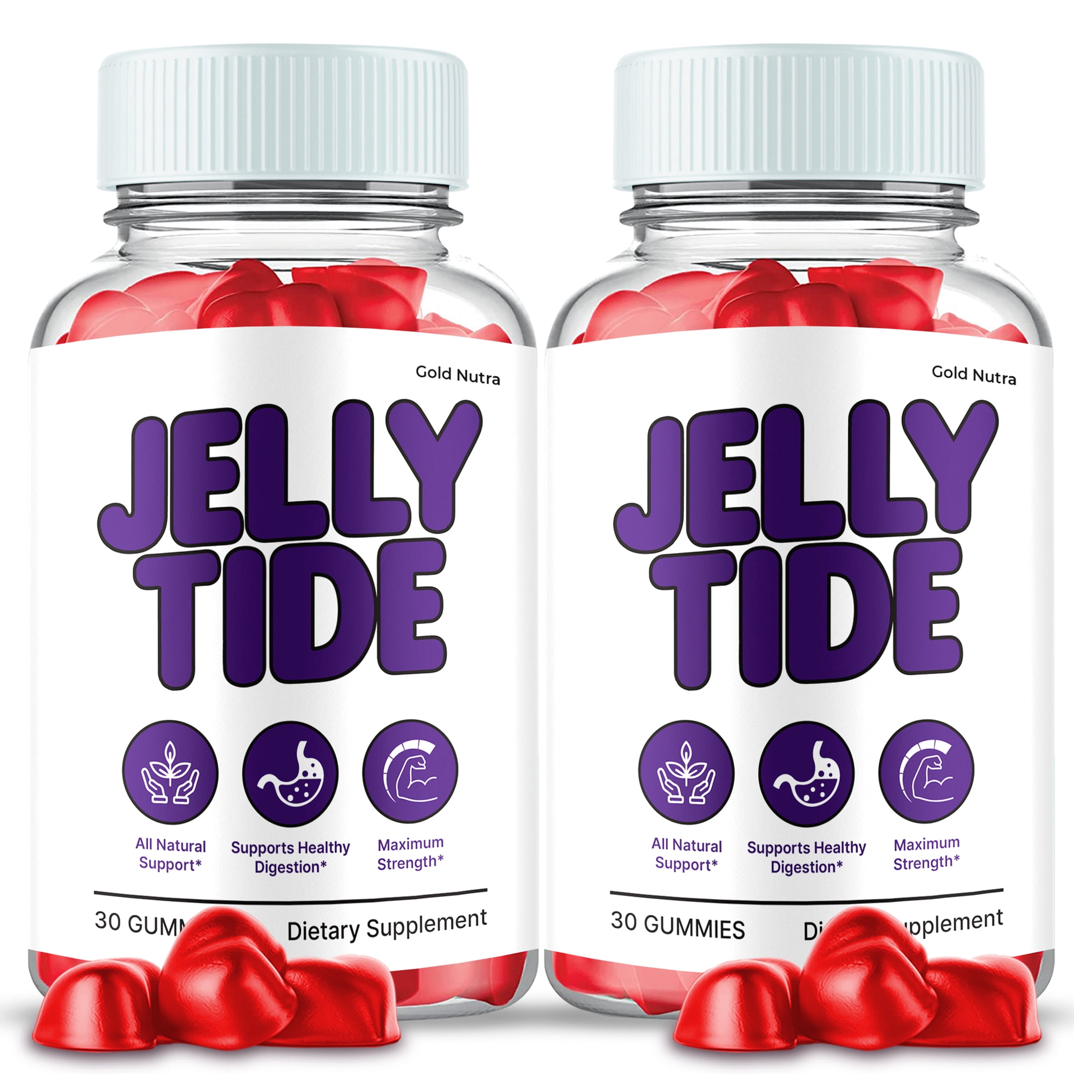 (2 Pack) Jelly Tide Gummies, JellyTide Supplement, All Natural Gummy ...