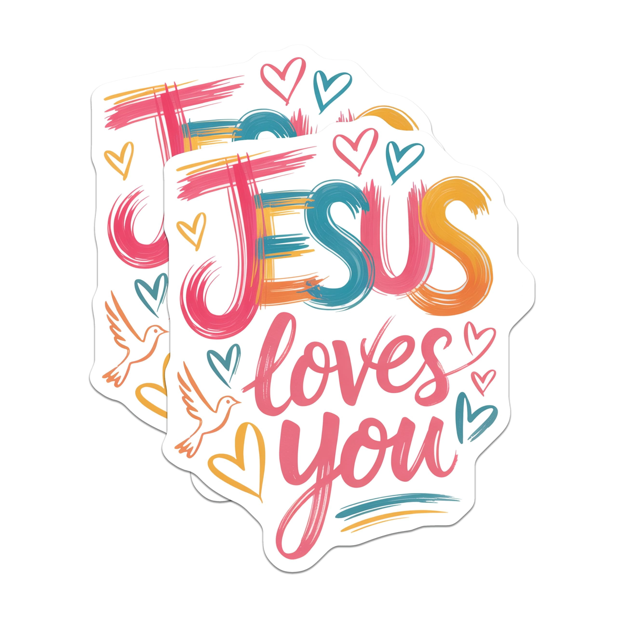 (2 Pack) Jesus Loves You Magnets - Christian Decor - Inspirational ...
