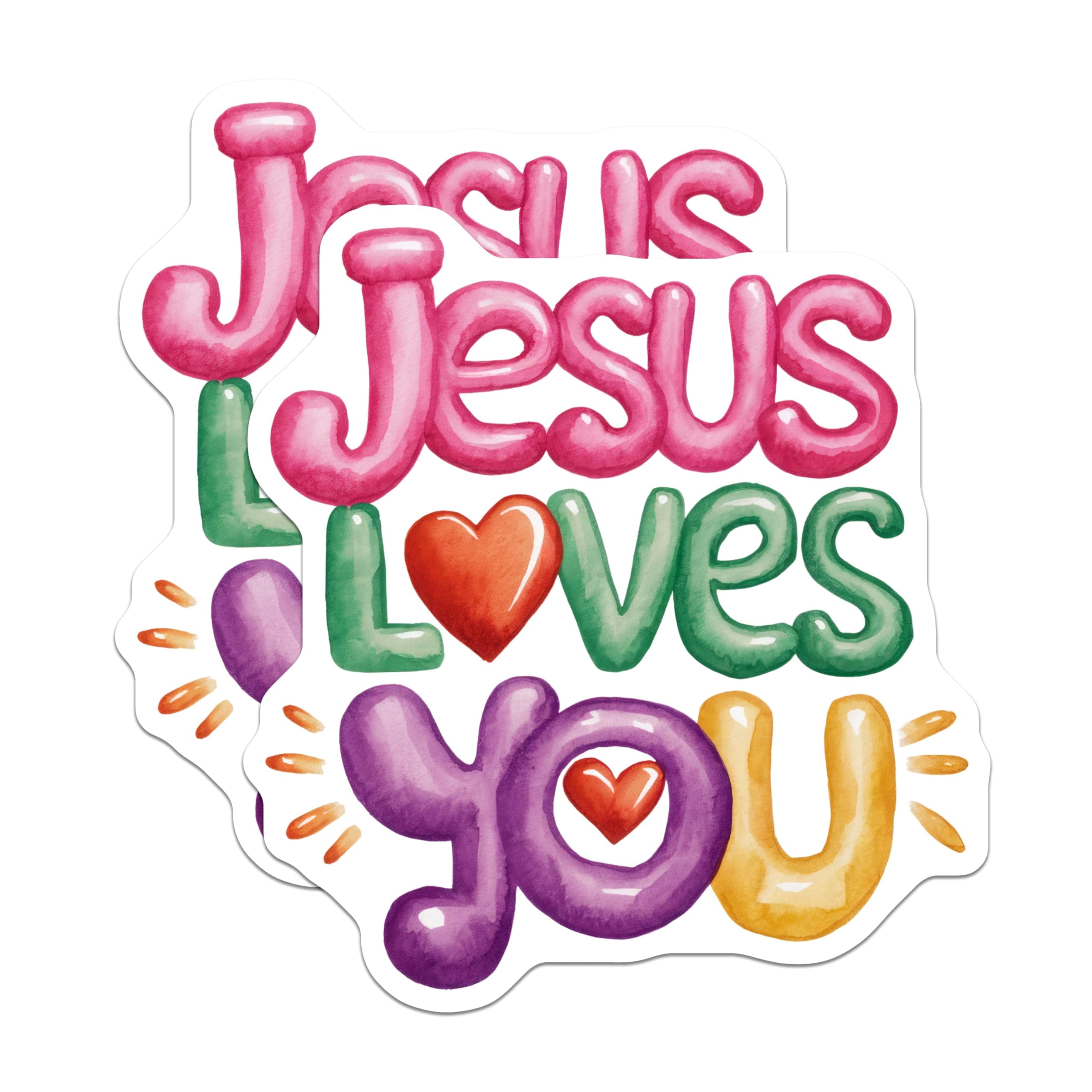 (2 Pack) Jesus Loves You Magnets - Christian Magnets - Religious Home ...