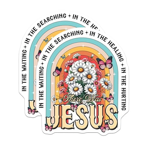 (2 Pack) There was Jesus Magnets - Inspirational Flower Magnets - Faith ...