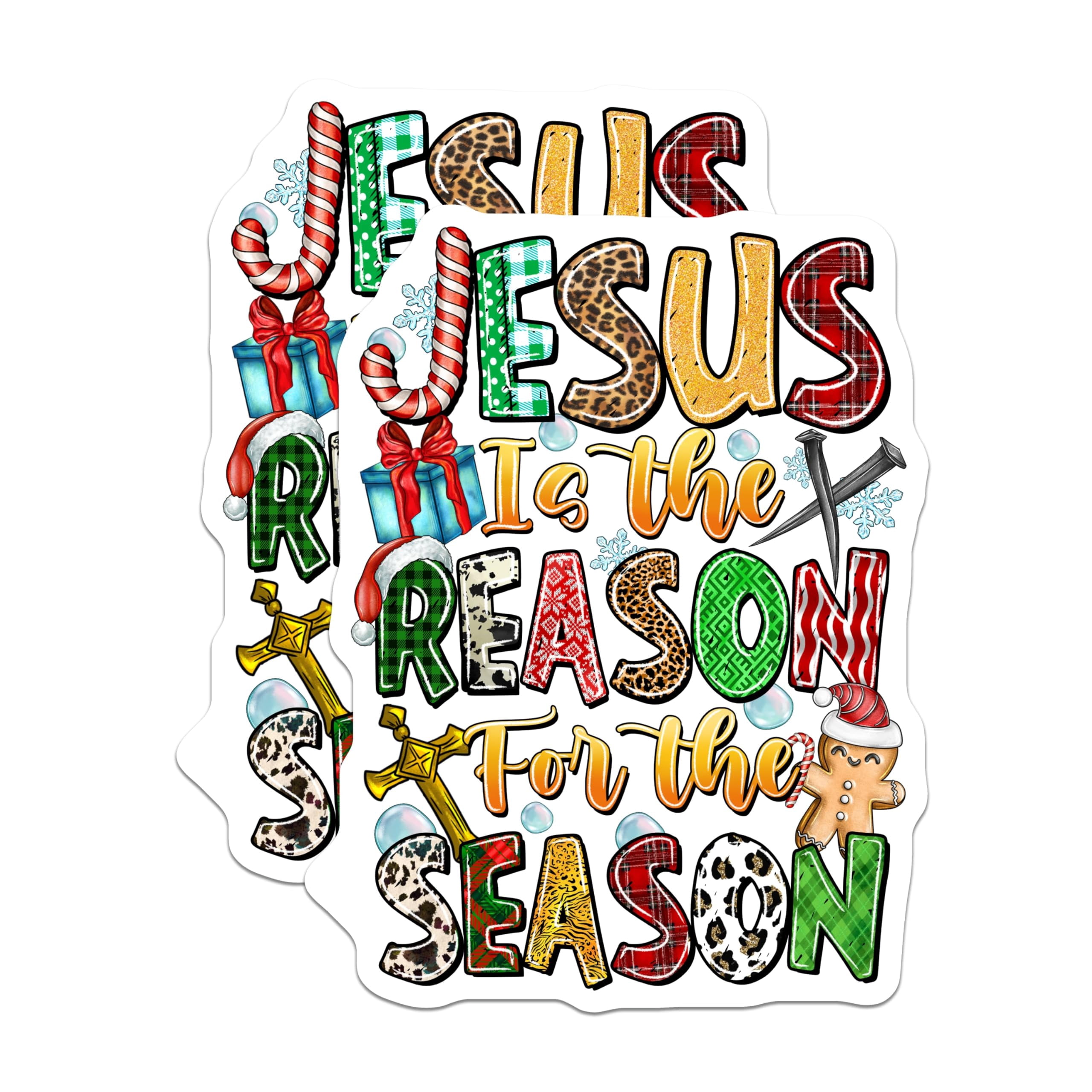 (2 Pack) Jesus is The Reason for The Season Magnets - Christian ...