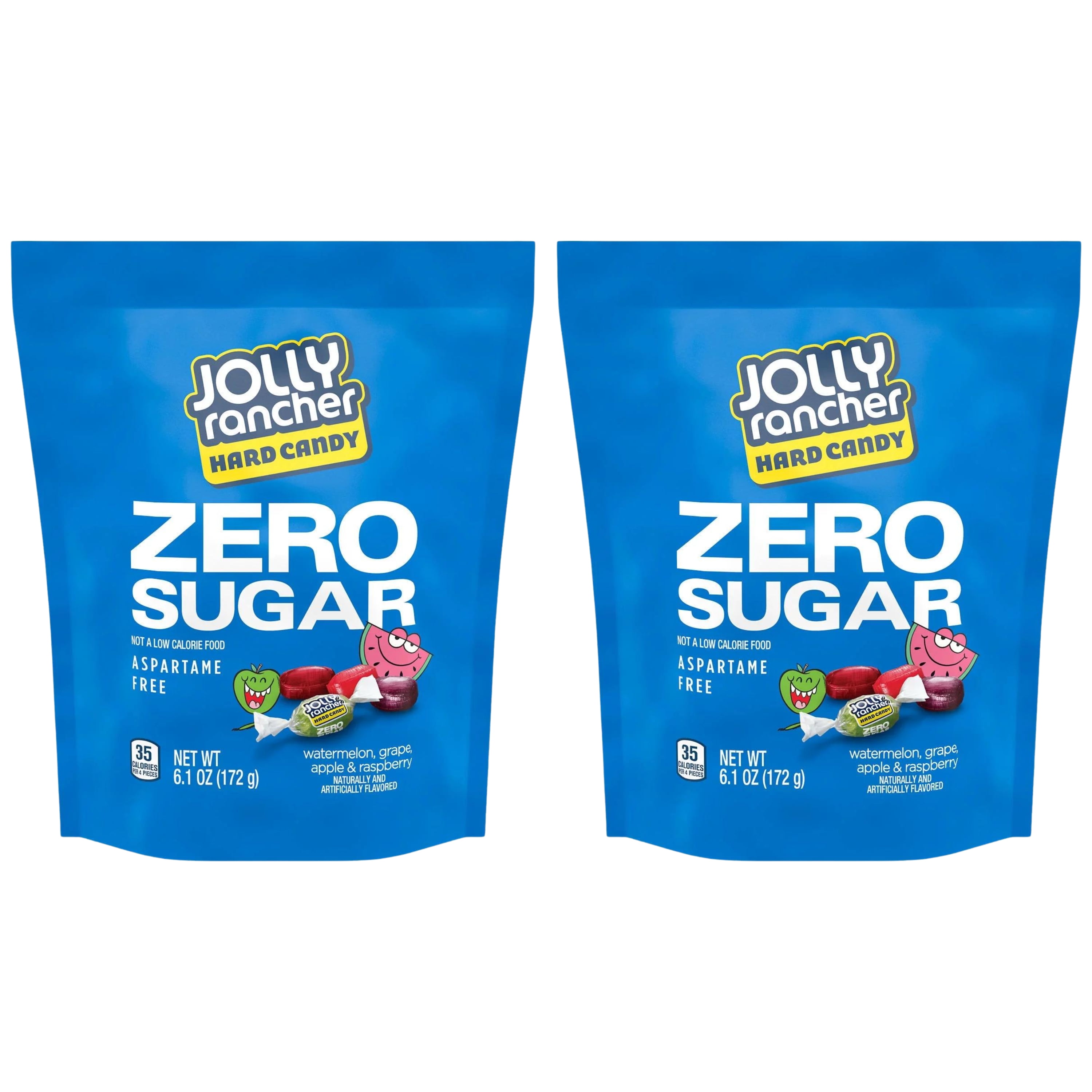 (2 Pack) Jolly Rancher Zero Sugar Assorted Fruit Flavored Hard Candy ...