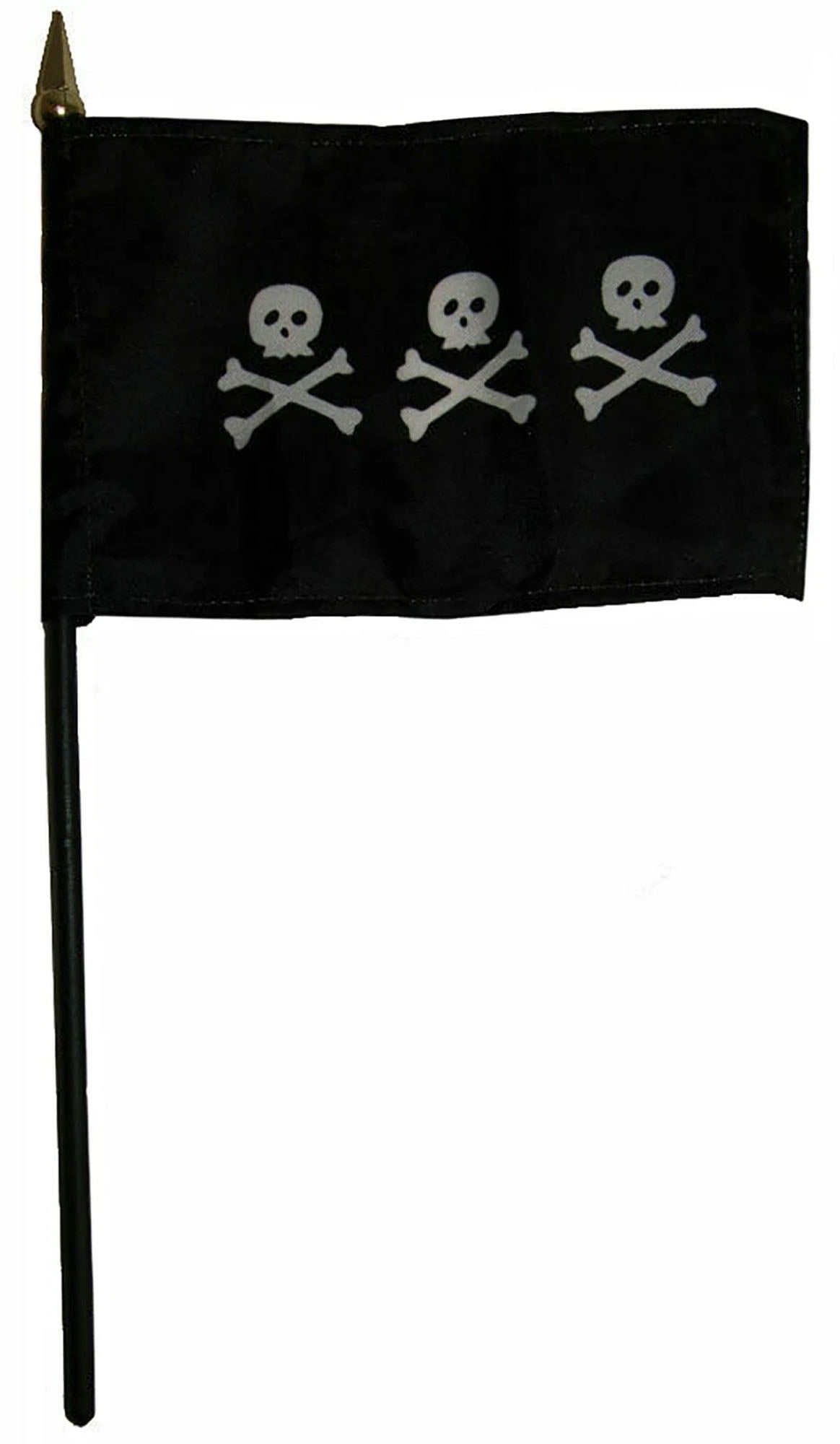 2 Pack Jolly Roger Pirate Condent Skulls Flag 4"x6" Desk Table Stick ...