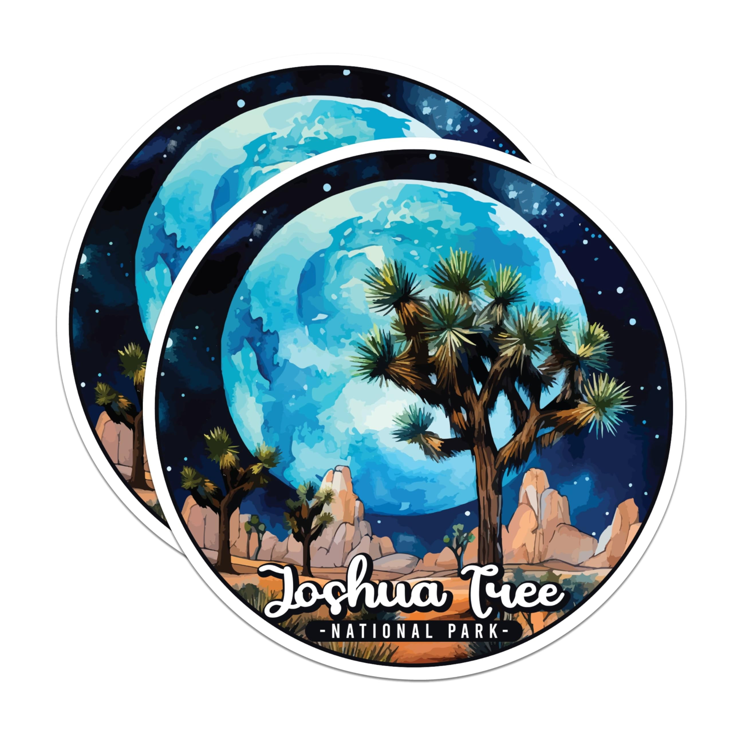 (2 Pack) Joshua Tree National Park Bumper Sticker - US National Park ...