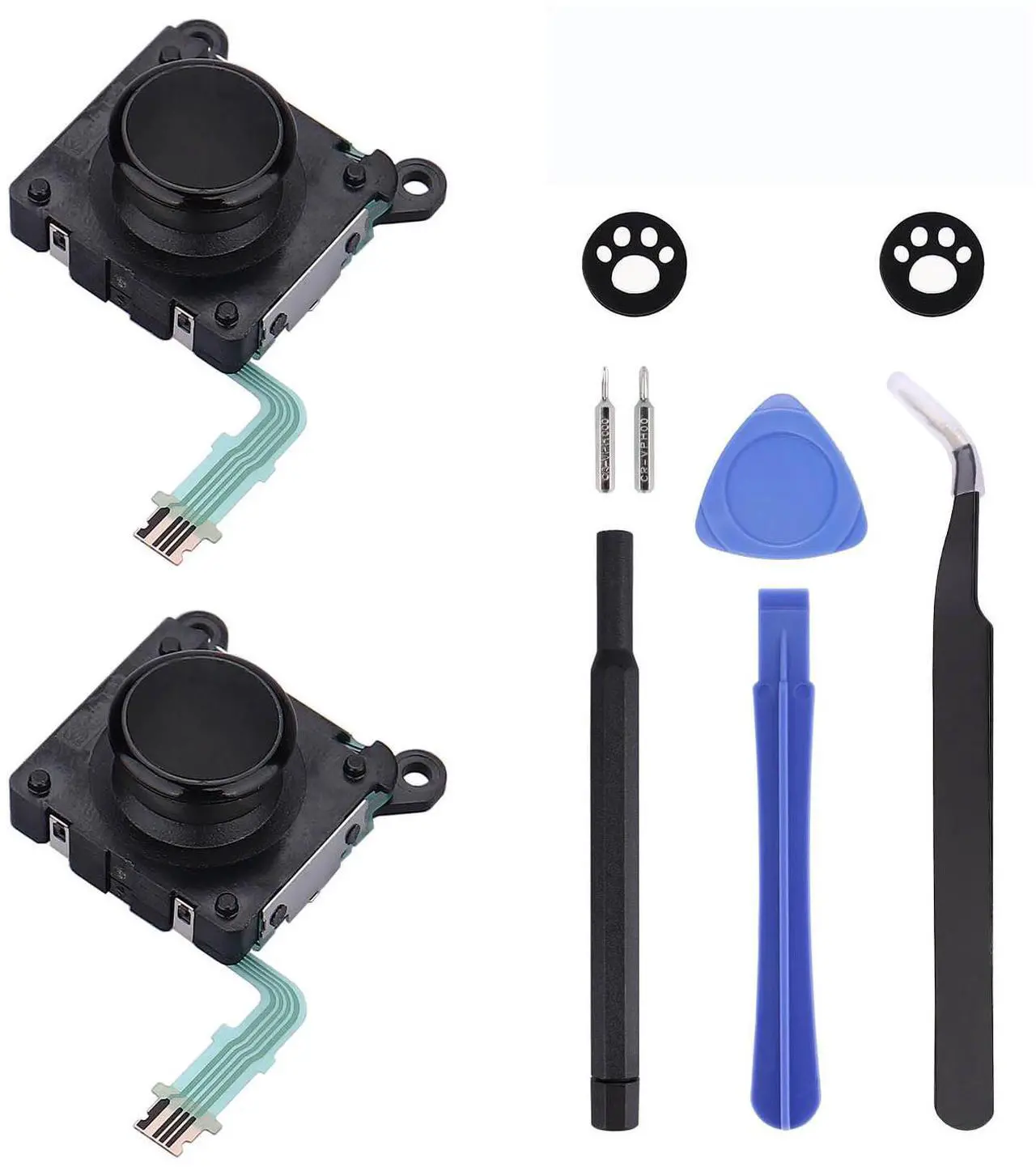 2-Pack Joysticks Replacement for PS Vita 2000 2001, Analog 3D Thumb ...
