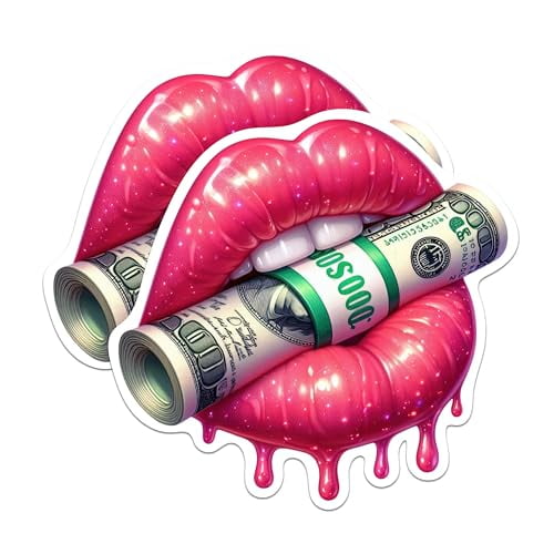(2 Pack) Juicy Lips with Money Stickers - Fierce Cool Dripping Juicy ...