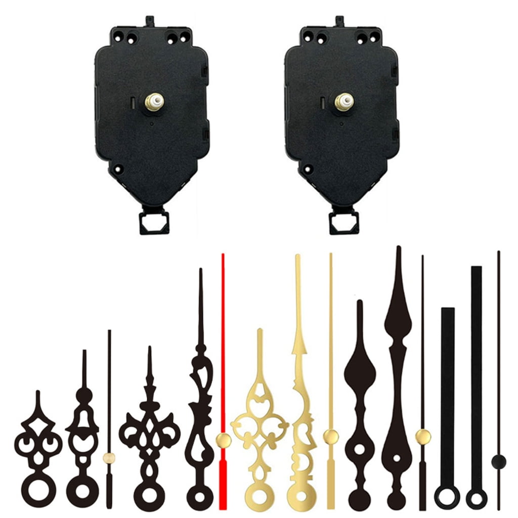 2 Pack Jump Second Quartzs Pendulum Clock Movement with Clock Hands for ...