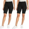 2-Pack Juniors School Uniform Super Stretch Bermuda Shorts - Walmart.com