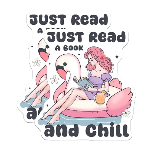 (2 Pack) Just Read A Book and Chill Magnets - Funny Reading Quotes ...