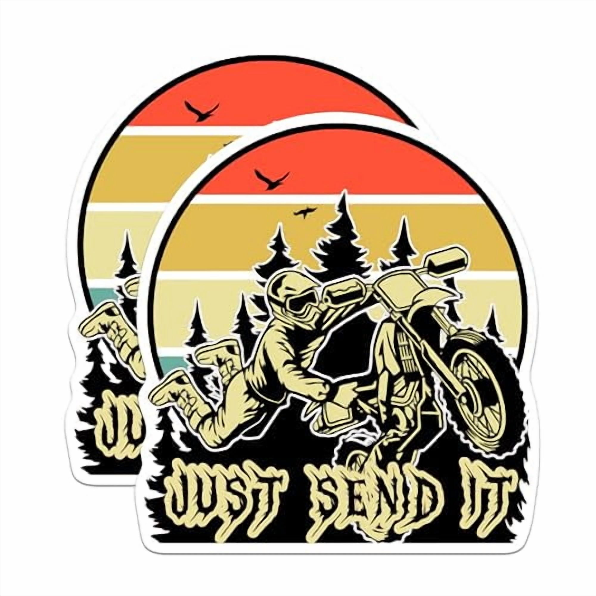 (2 Pack) Just Send It Magnets - Dirt Biker Magnet - Funny Dirt Bike ...