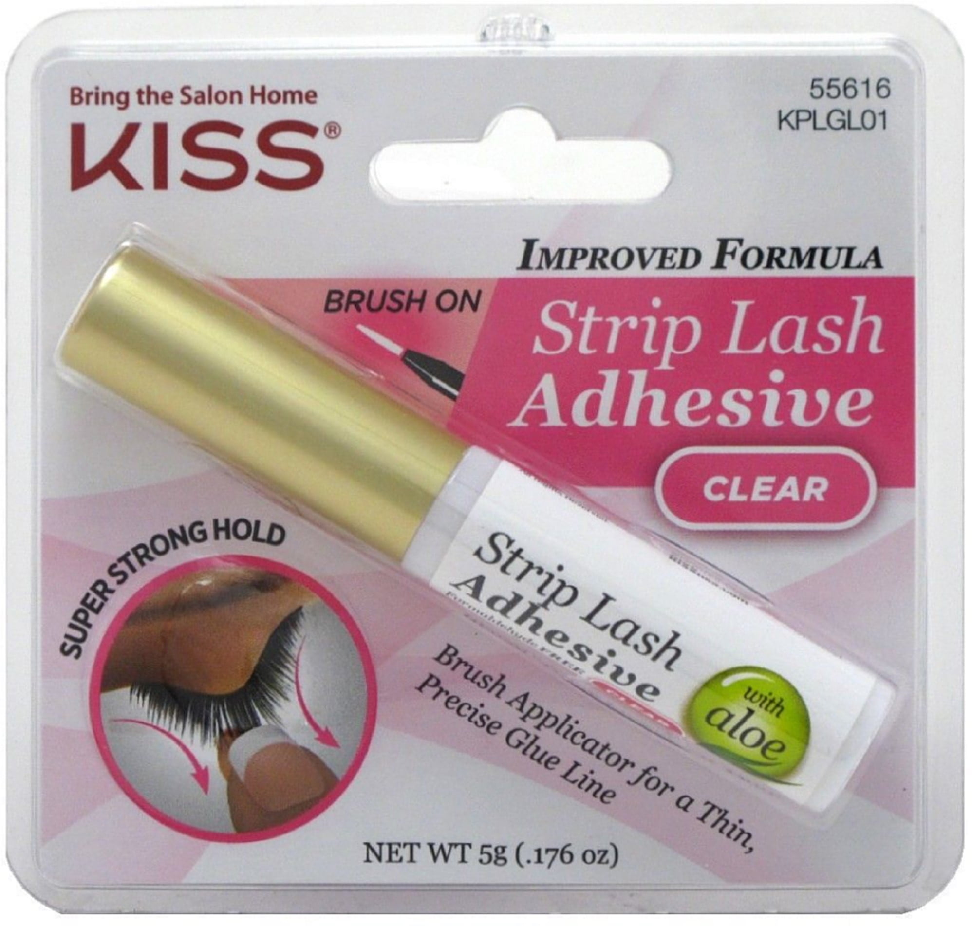 2 Pack - KISS Strip Eyelash Adhesive, Clear 0.21 oz - Walmart.com