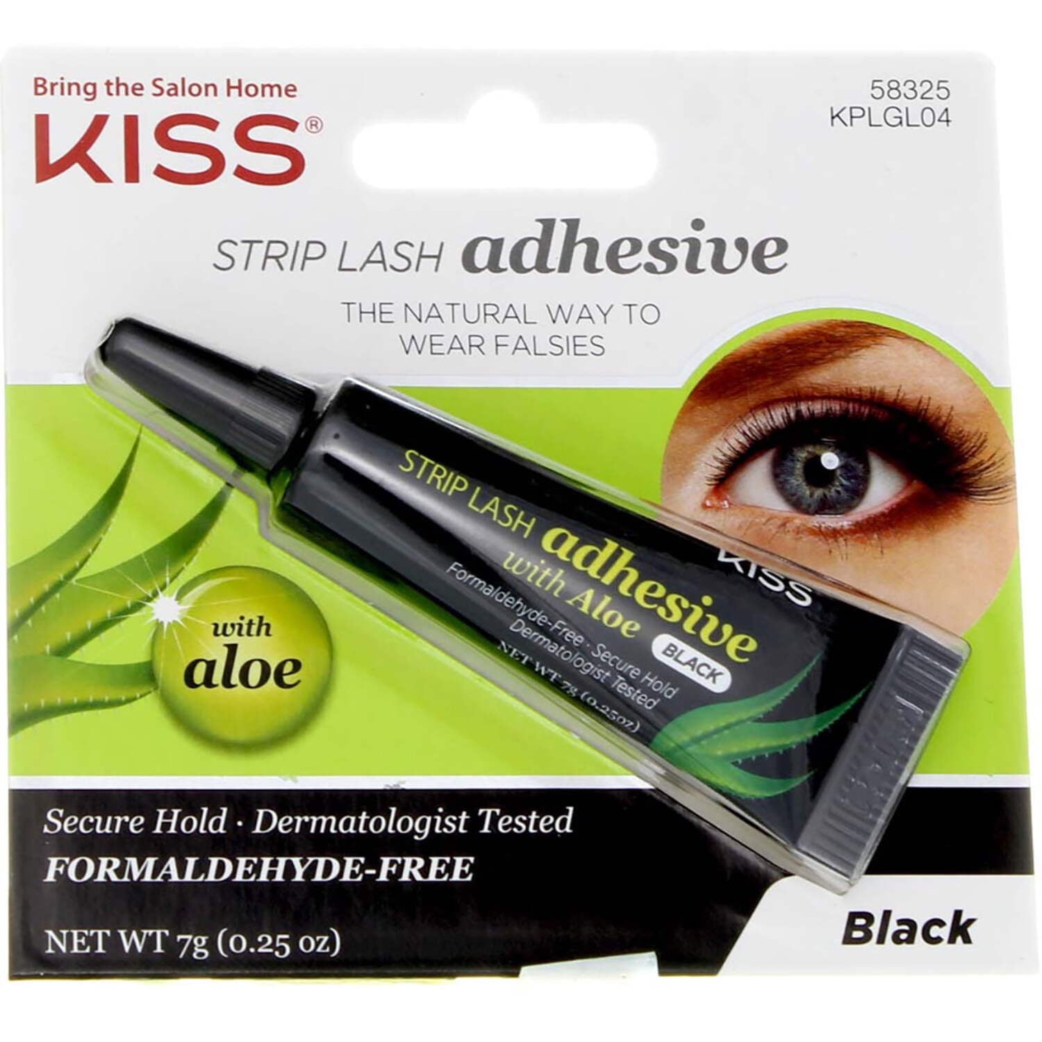 KISS Strip Lash Adhesive with Aloe, Black, Hypoallergenic, Secure Hold ...