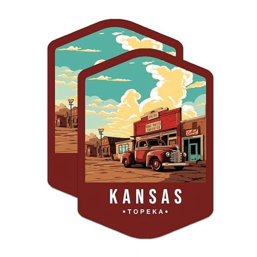 (2 Pack) Kansas State and Capitol Magnets - KS State Magnet - Choose ...