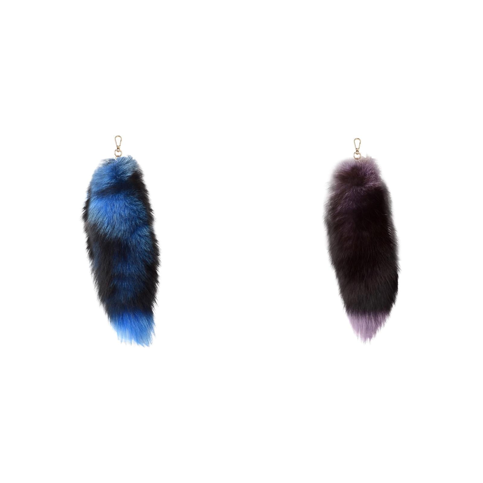 (2-Pack) Kcodviy 3D Cute Tail Keychain Purse Key Clip Pendant Women Key ...