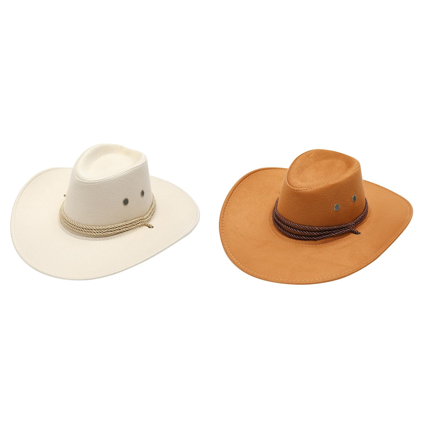(2-Pack) Kcodviy Adult Casual Solid Summer Calvary Hat Western Cowboy ...
