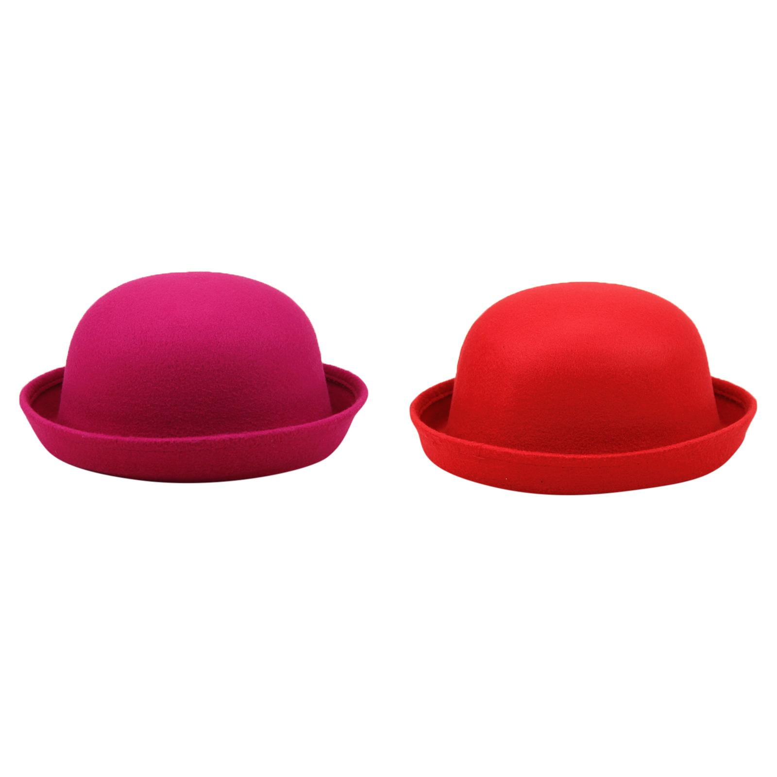(2-Pack) Kcodviy Elegant Adults Solid Hat Bucket Hat Blue Roll Up Brim ...