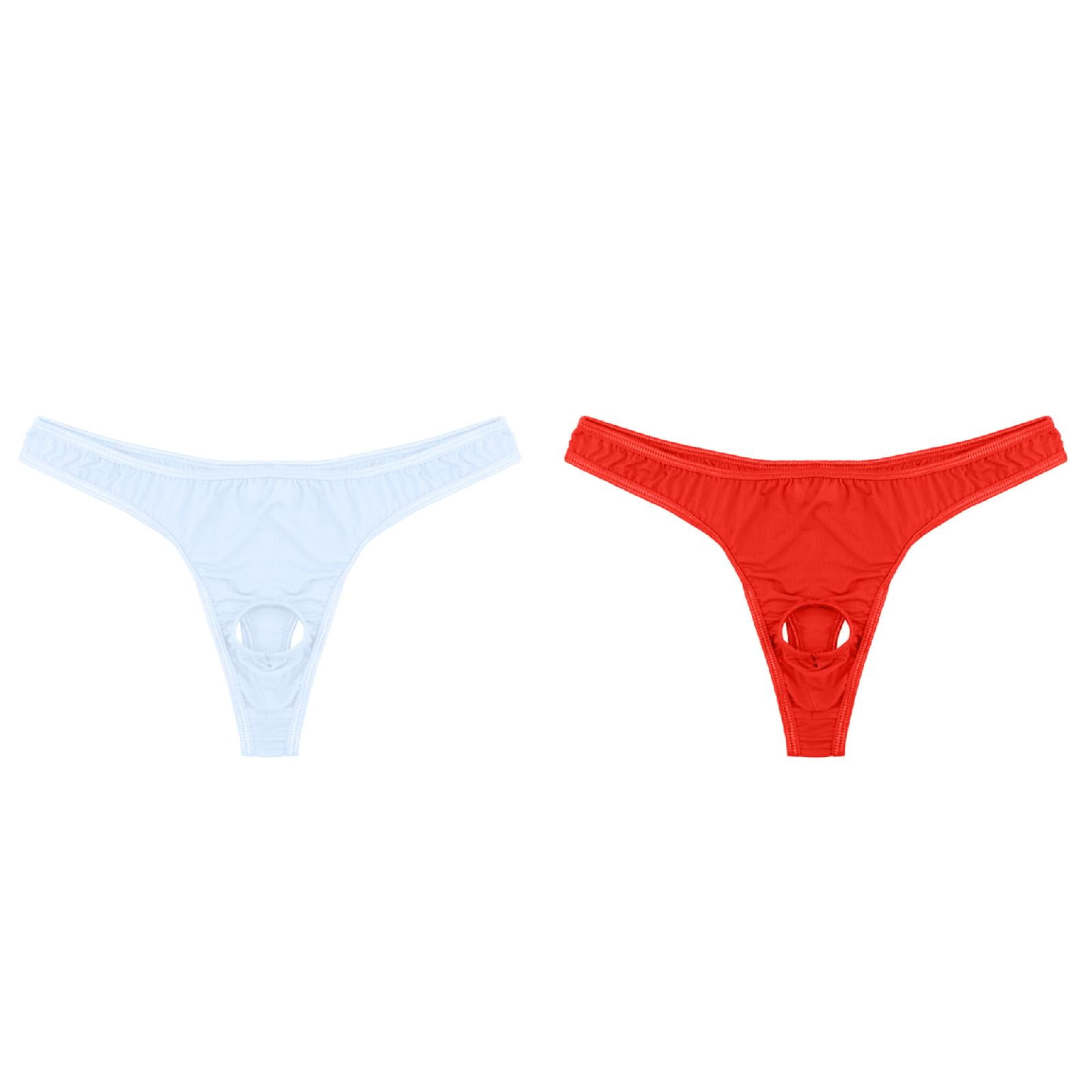 (2-Pack) Kcodviy Hole Underpants Underwear Thong Valentines Day Mens ...