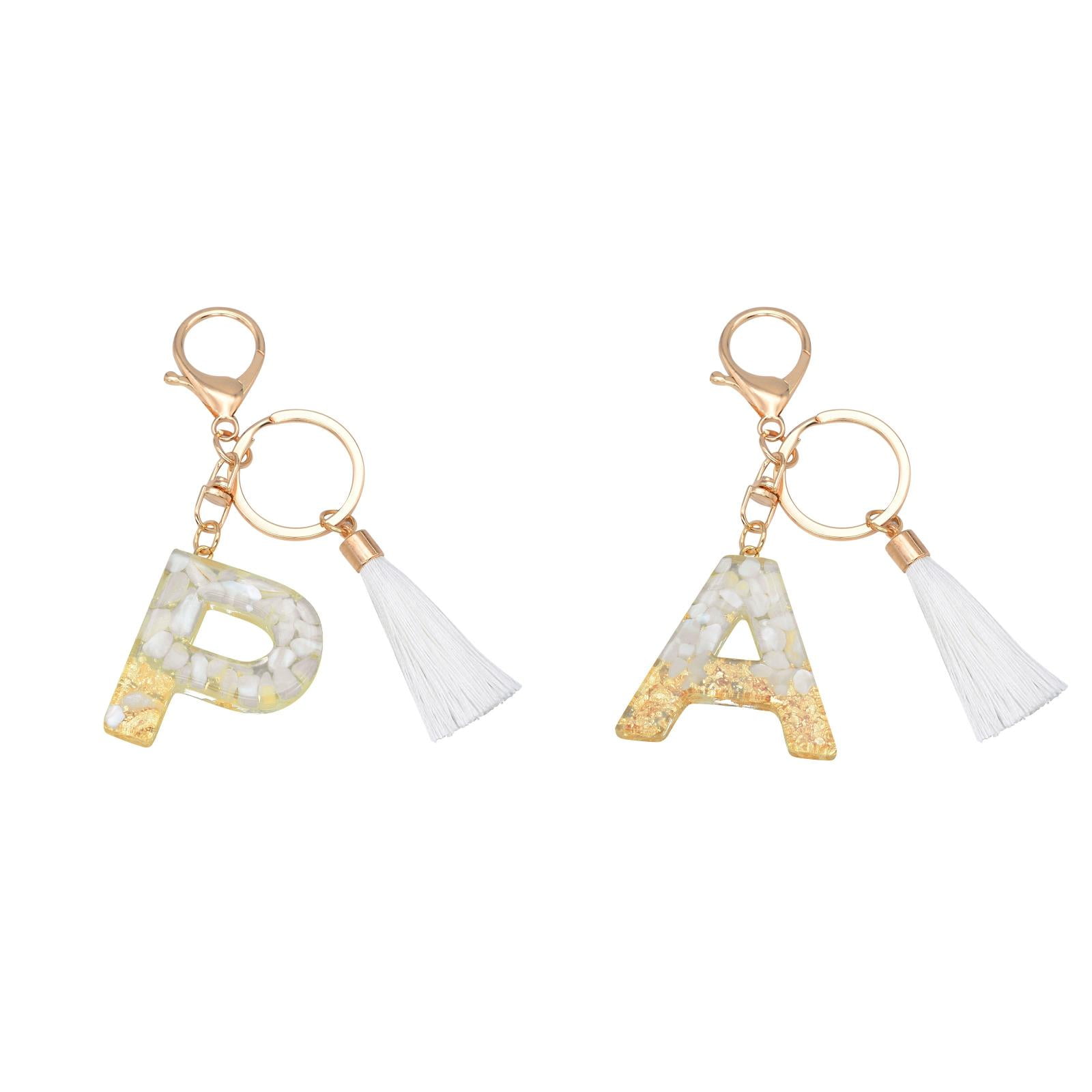 (2-Pack) Kcodviy Keychain Color Letter Keychain Woman Lanyard ...