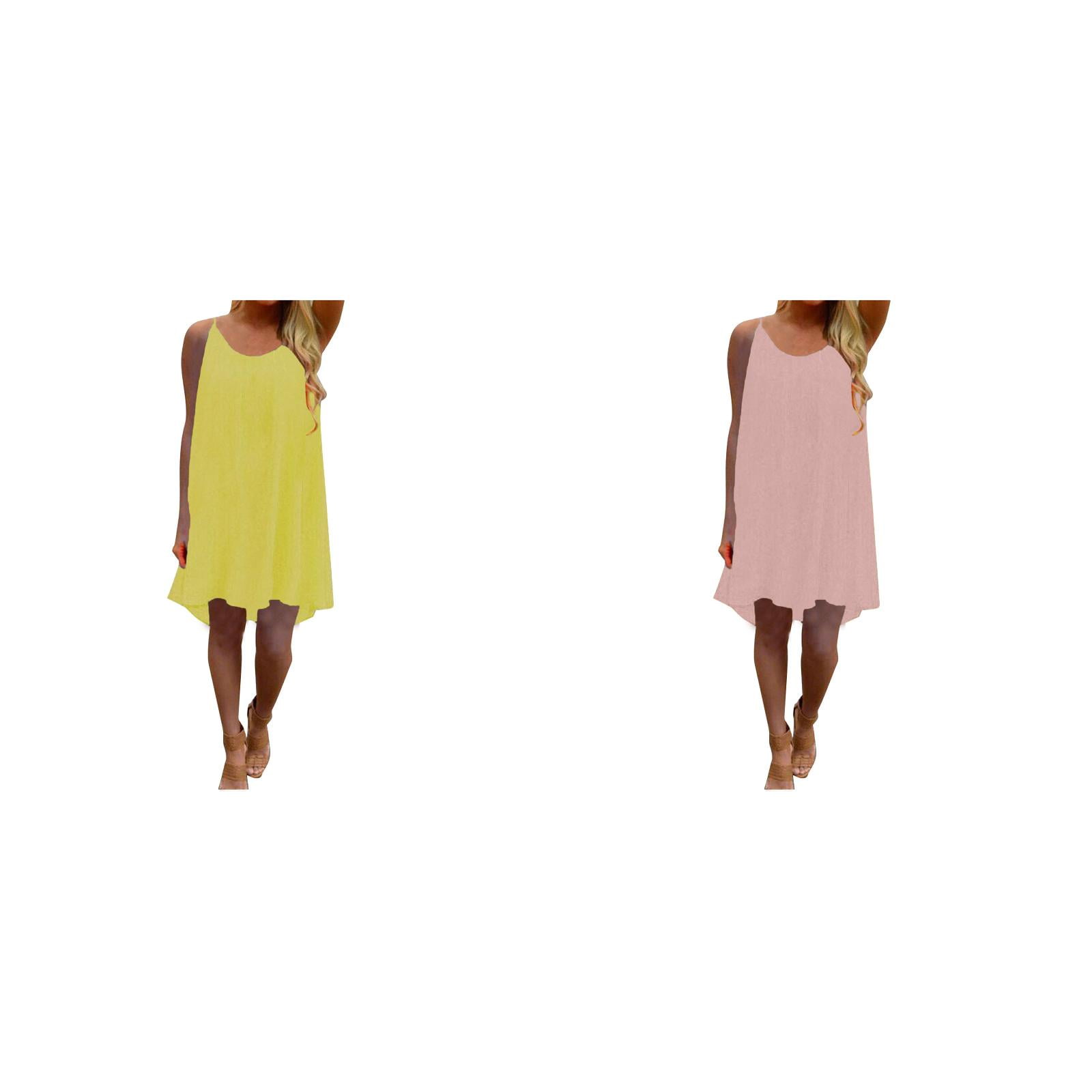 (2-Pack) Kcodviy Short Summer Out Summer Dress Women Howllow Back ...