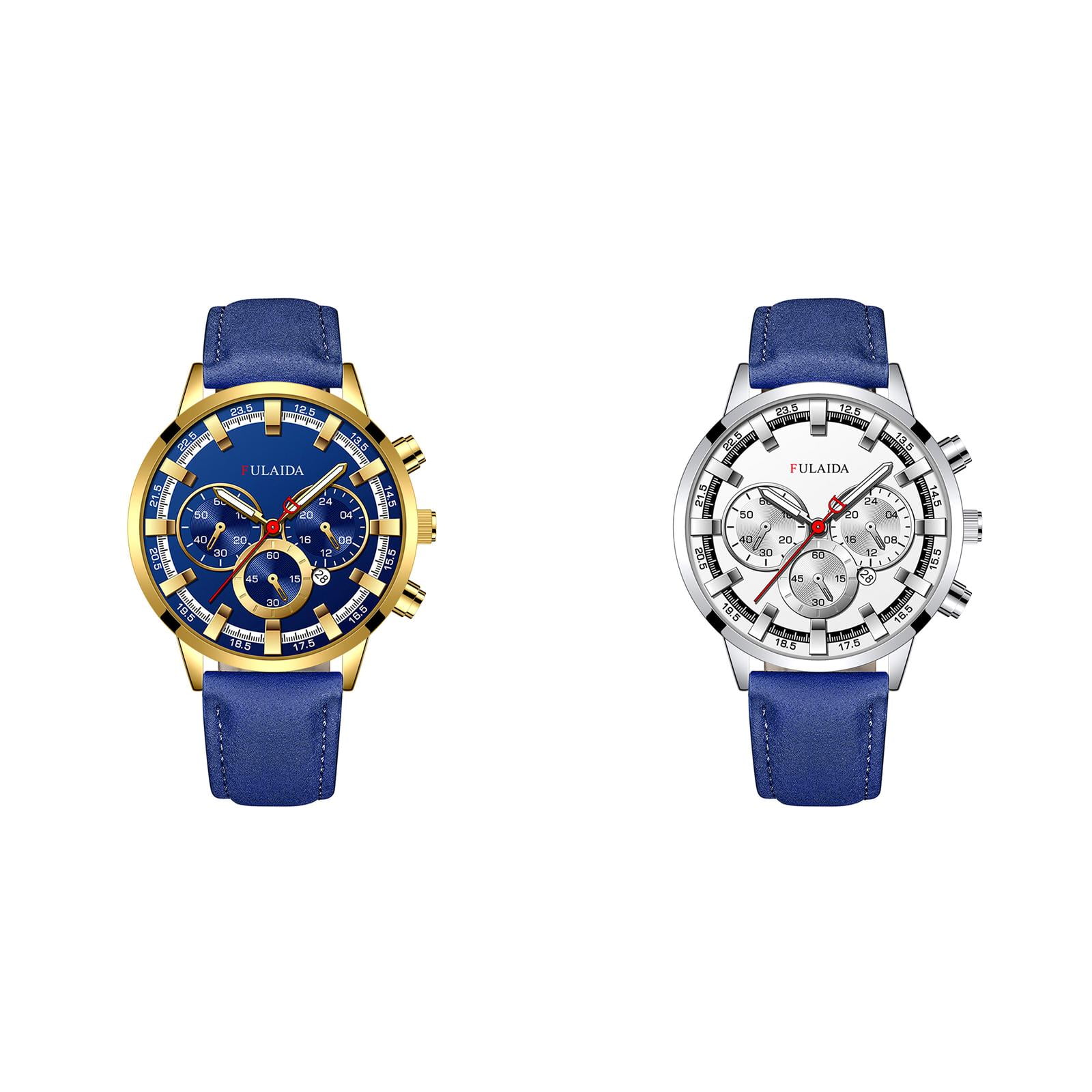 (2-Pack) Kcodviy Sport Men's Stainless Analog and Digital Watch Steel ...