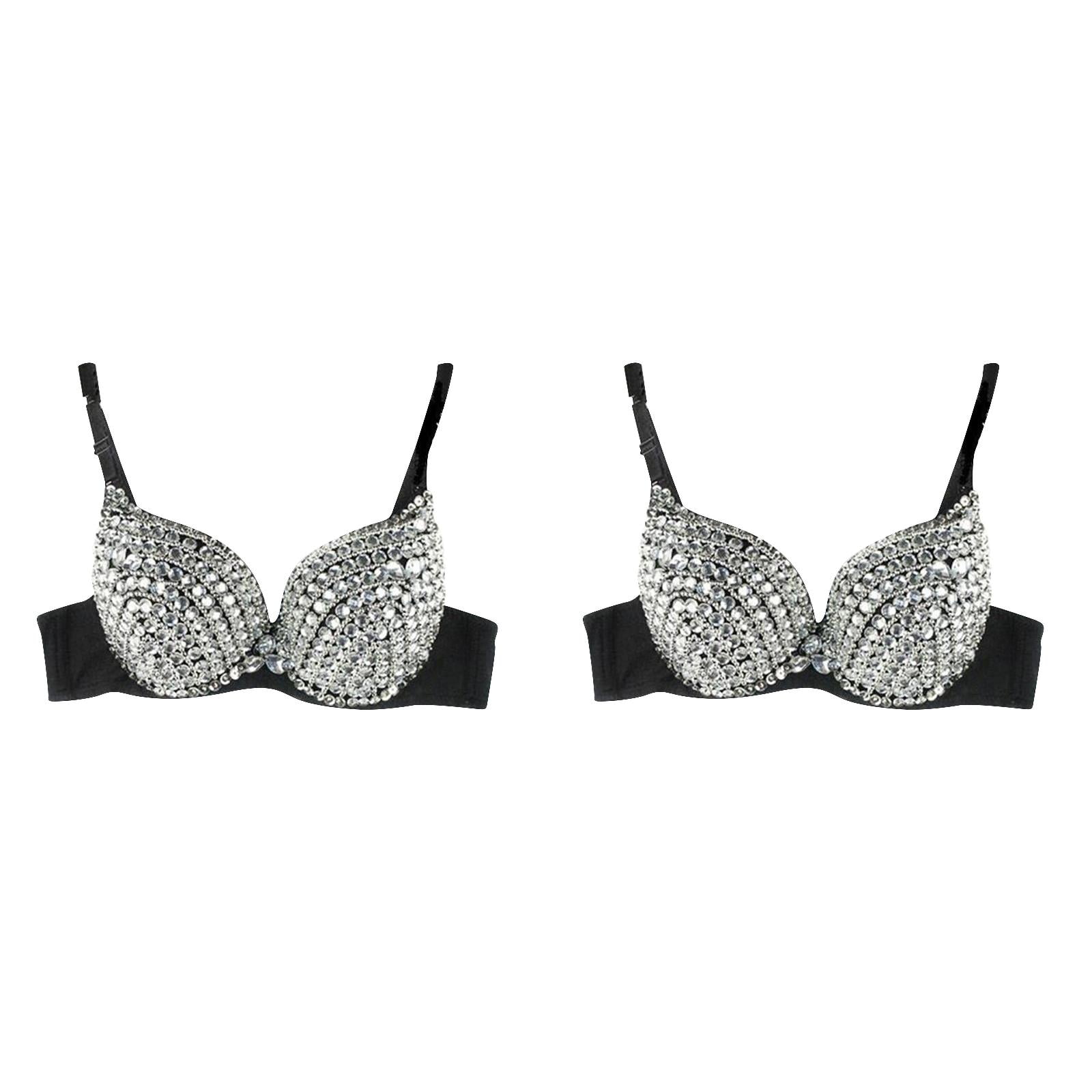 (2-Pack) Kcodviy Studded Lady Bra Punk Womens Bras Push Up Women's Goth ...